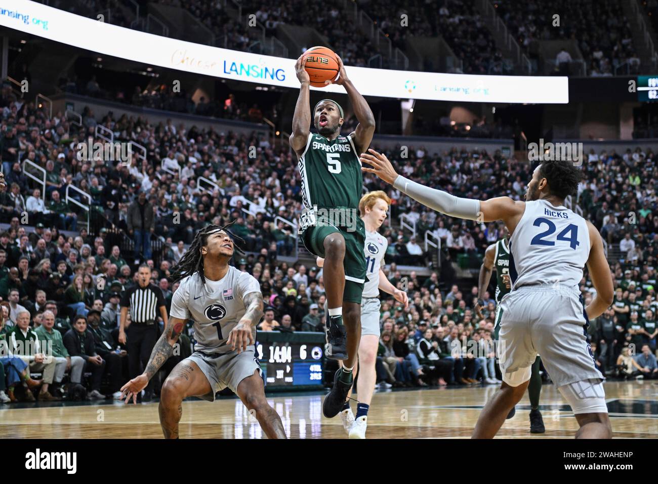 EAST LANSING, MI - JANUARY 04: Michigan State Spartans guard Tre ...
