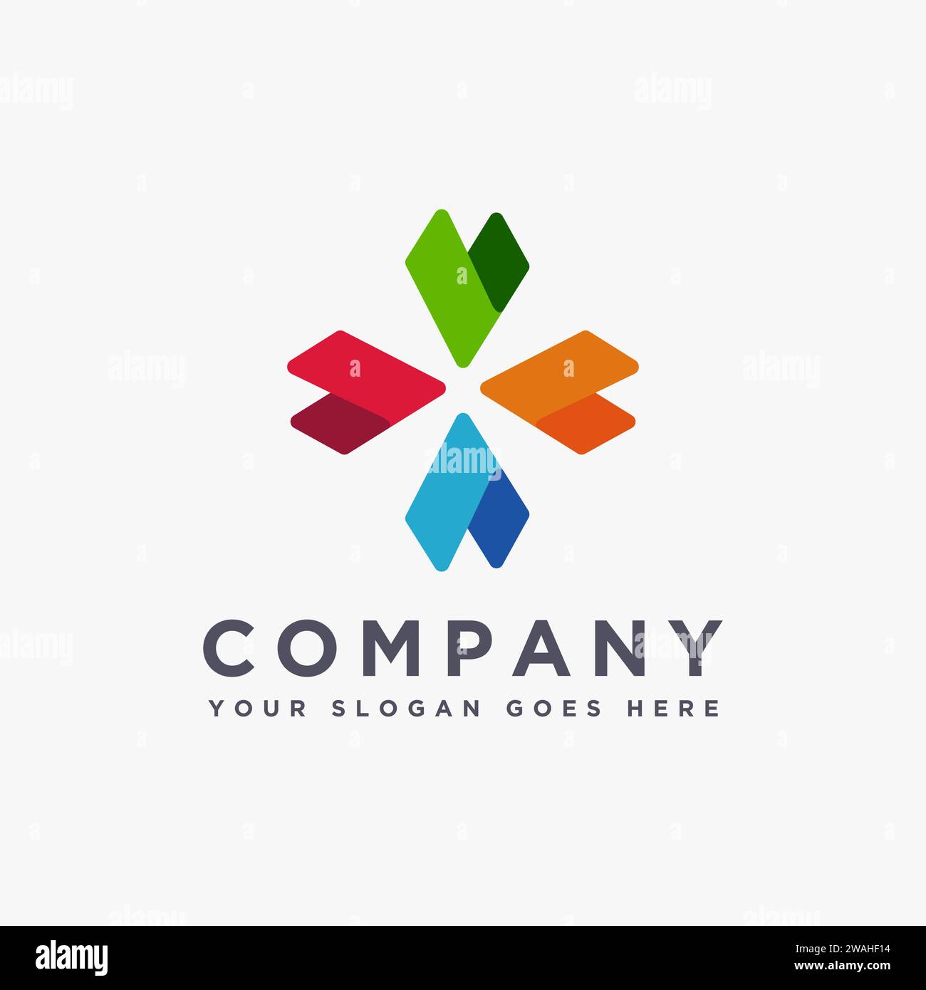 Modern abstract simple corporate company logo icon vector on white ...