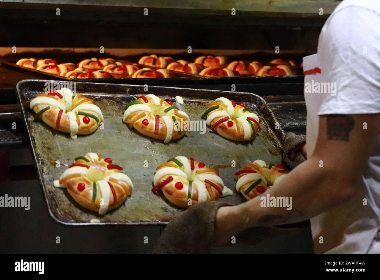 January 4, 2024 in Mexico City, Mexico: Bakers from the GM bakery with ...