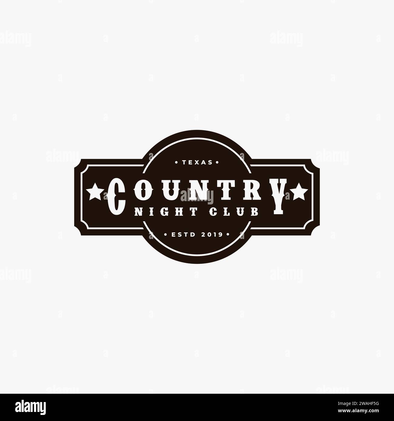 Country Music Western Vintage Retro Saloon Bar Cowboy logo design ...
