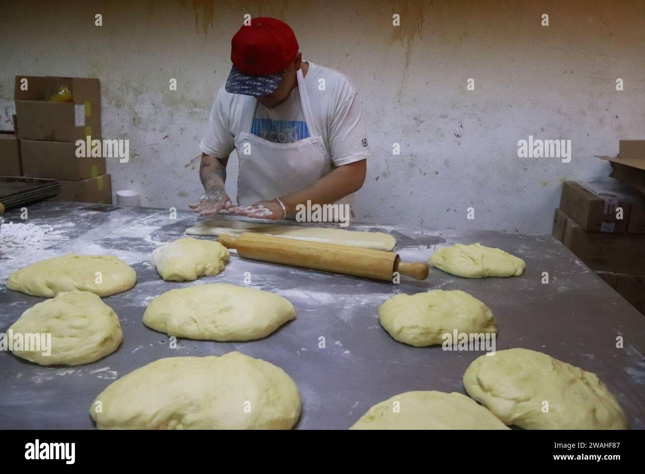 January 4, 2024 in Mexico City, Mexico: Bakers from the GM bakery with ...