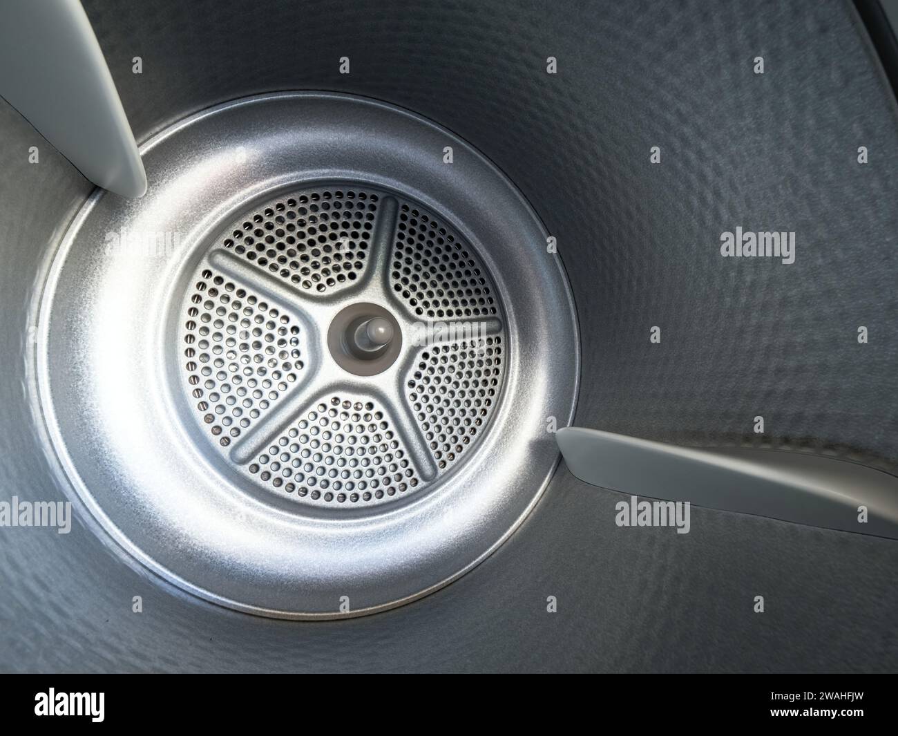 Drum (tumbler) in condenser vented clothes dryer. Shell with baffles ...