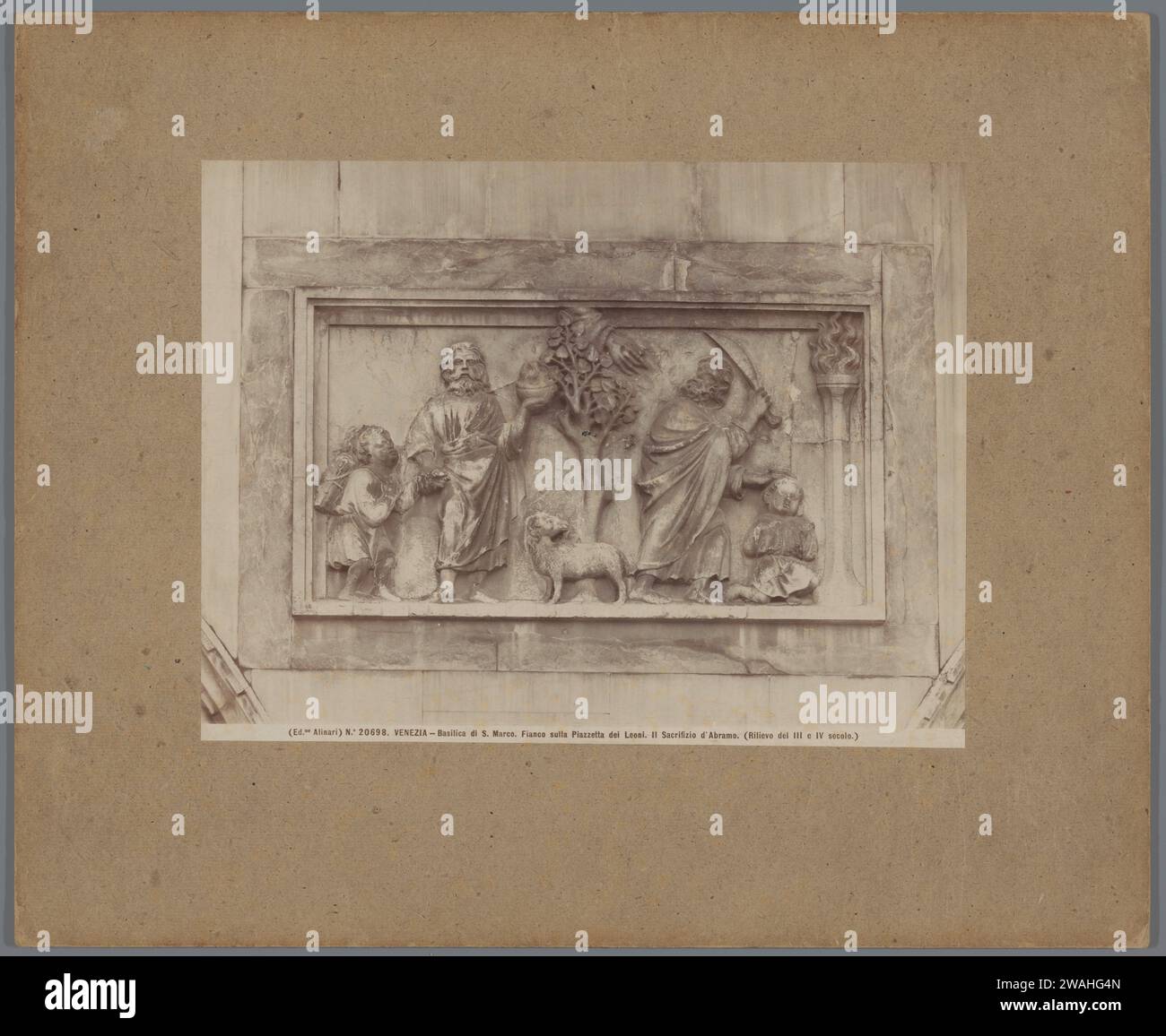 Relief from the basilica of San Marco in Venice, representing the ...