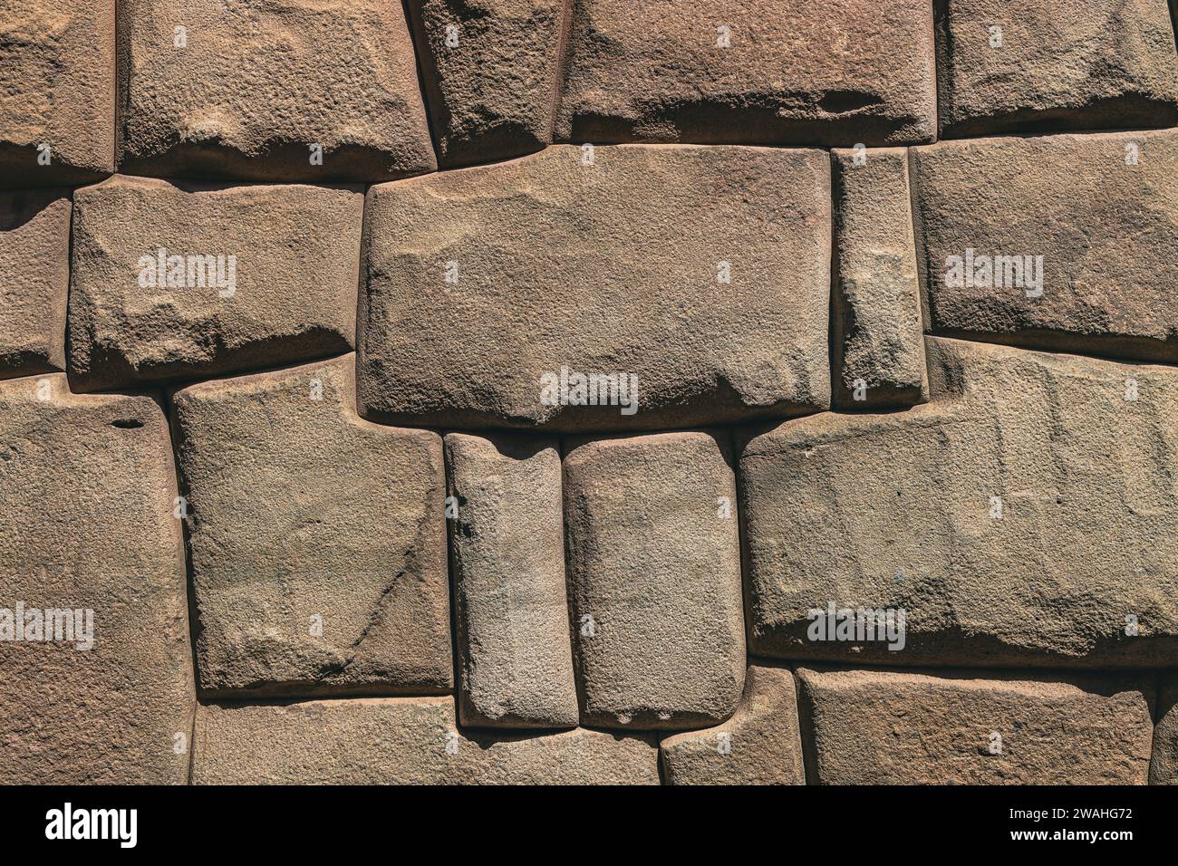Cusco, Peru, Historical city center, stone wall details, INCA culture ...