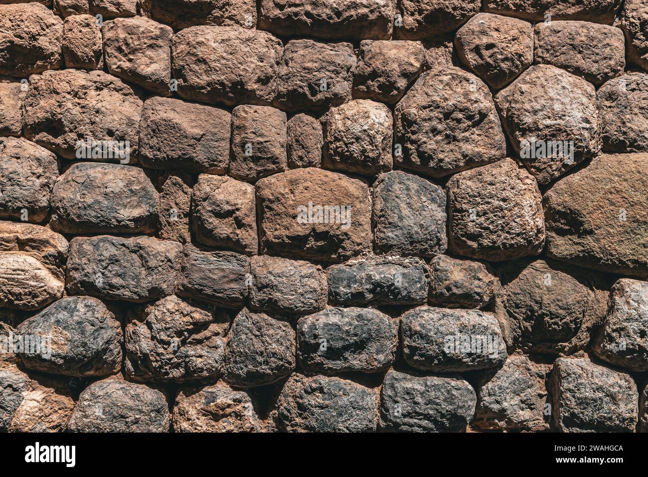 Cusco, Peru, Historical city center, stone wall details, INCA culture ...