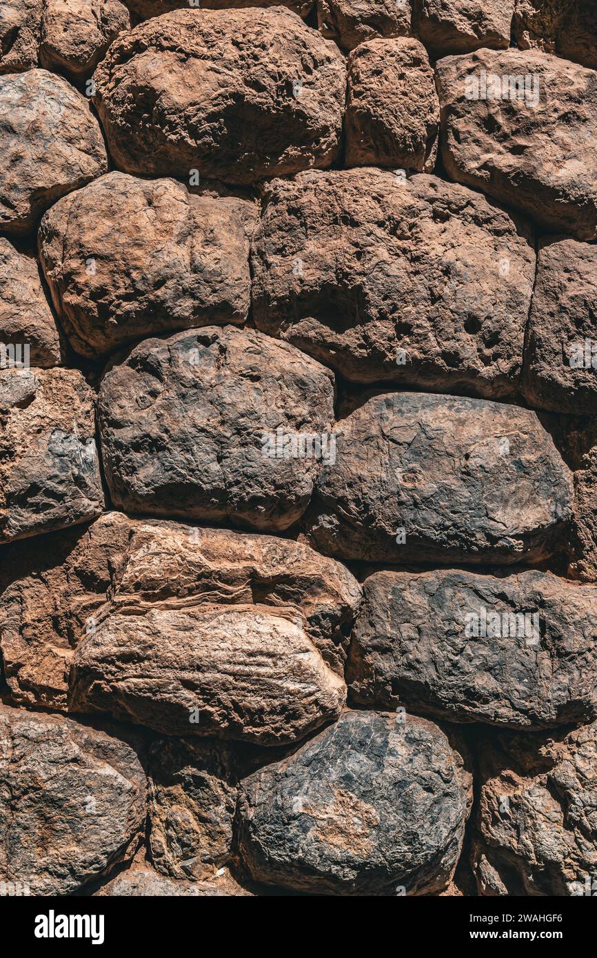 Cusco, Peru, Historical city center, stone wall details, INCA culture ...