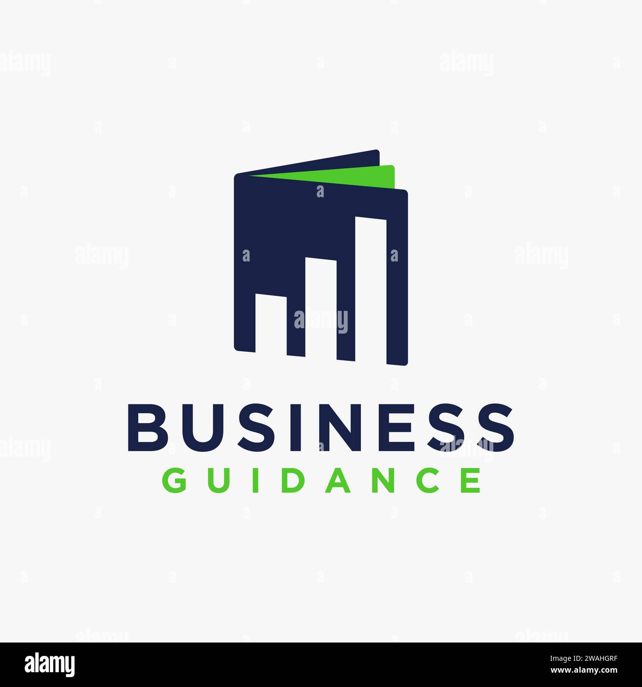Business finance guidance book logo icon vector template on white ...