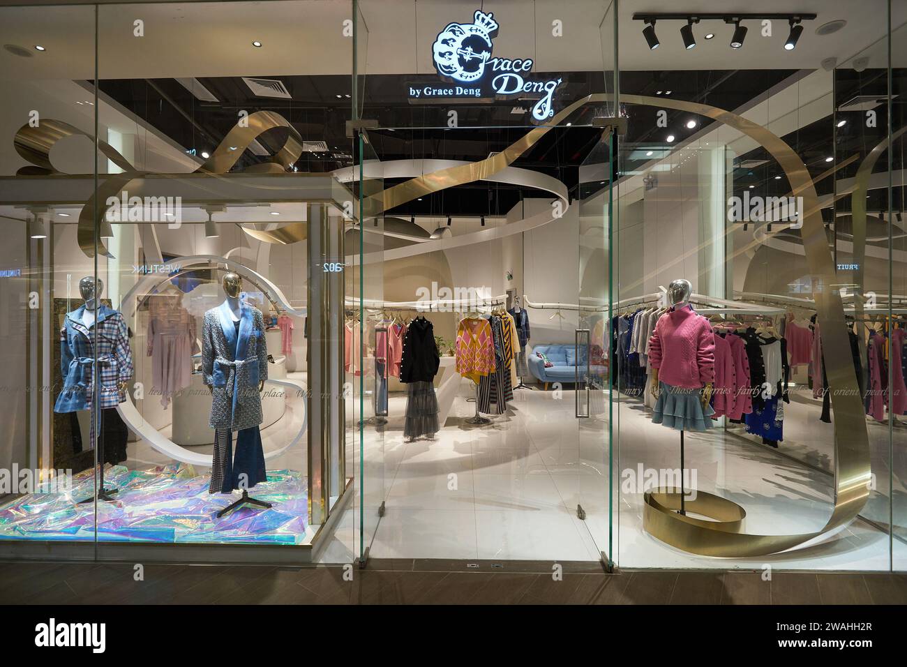 SHENZHEN, CHINA - NOVEMBER 22, 2019: Grace Deng storefront inside ...