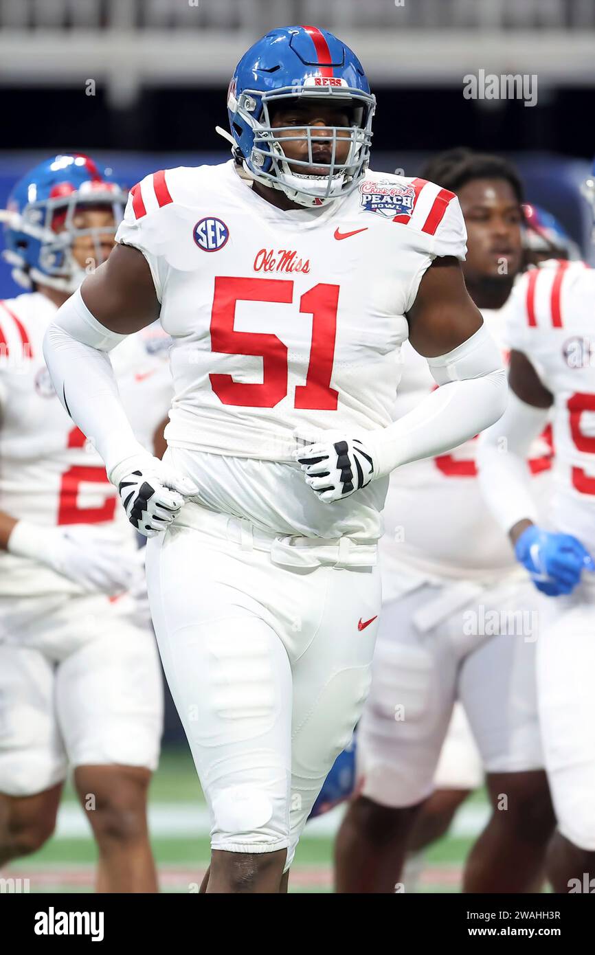 ATLANTA, GA - DECEMBER 30: Ole Miss Rebels defensive tackle Zxavian ...