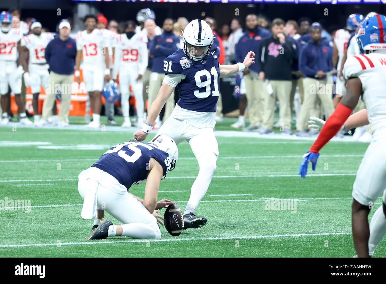 ATLANTA, GA - DECEMBER 30: Penn State Nittany Lions place kicker Alex ...