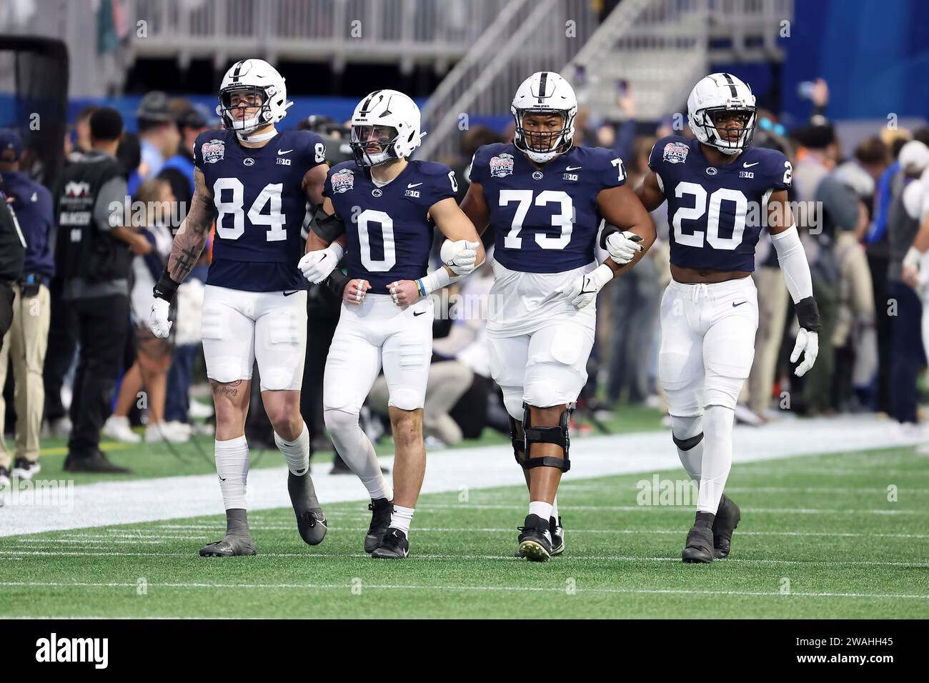 ATLANTA, GA - DECEMBER 30: Penn State Nittany Lions tight end Theo Johnson (84), Penn State ...