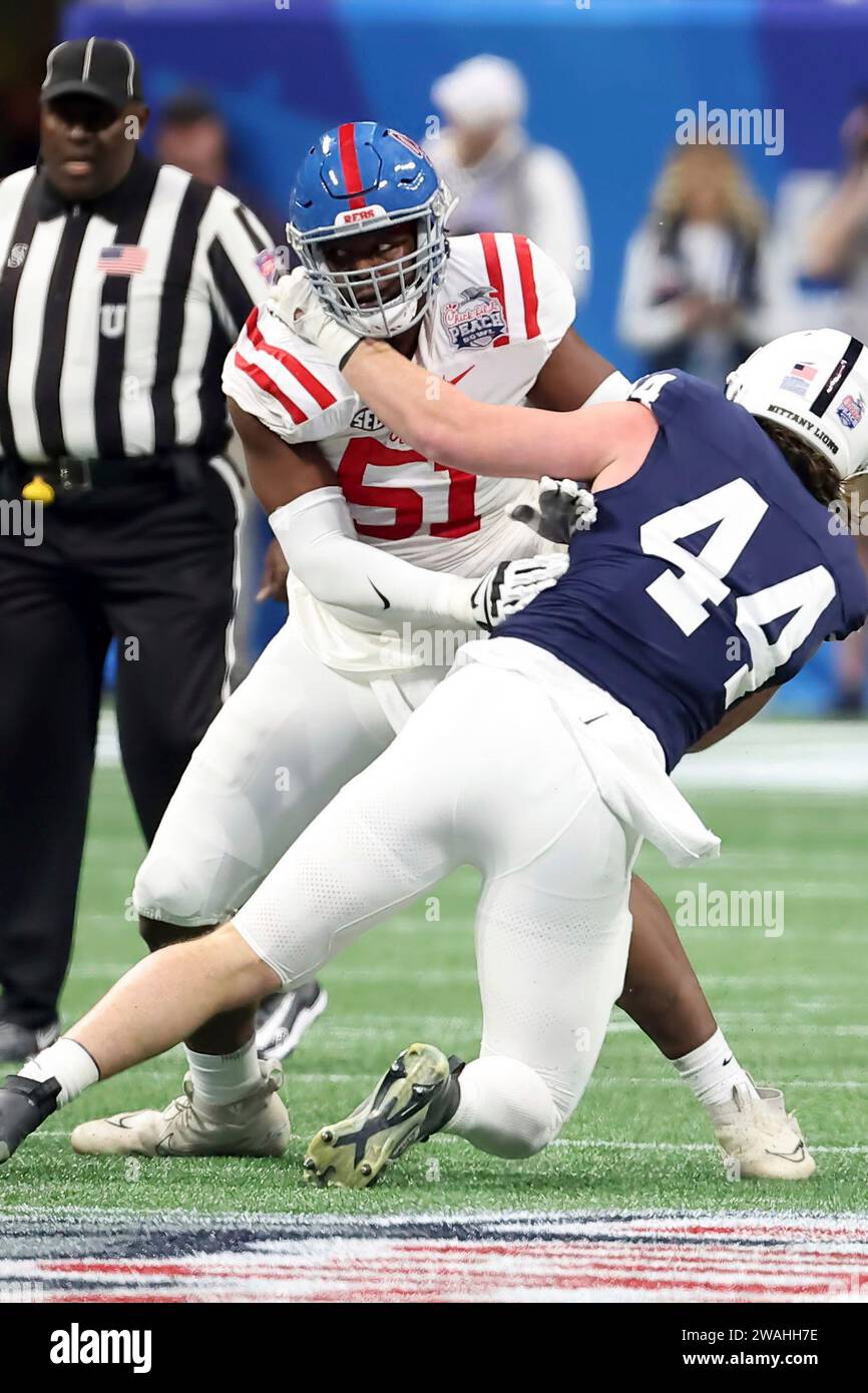 ATLANTA, GA - DECEMBER 30: Ole Miss Rebels defensive tackle Zxavian ...