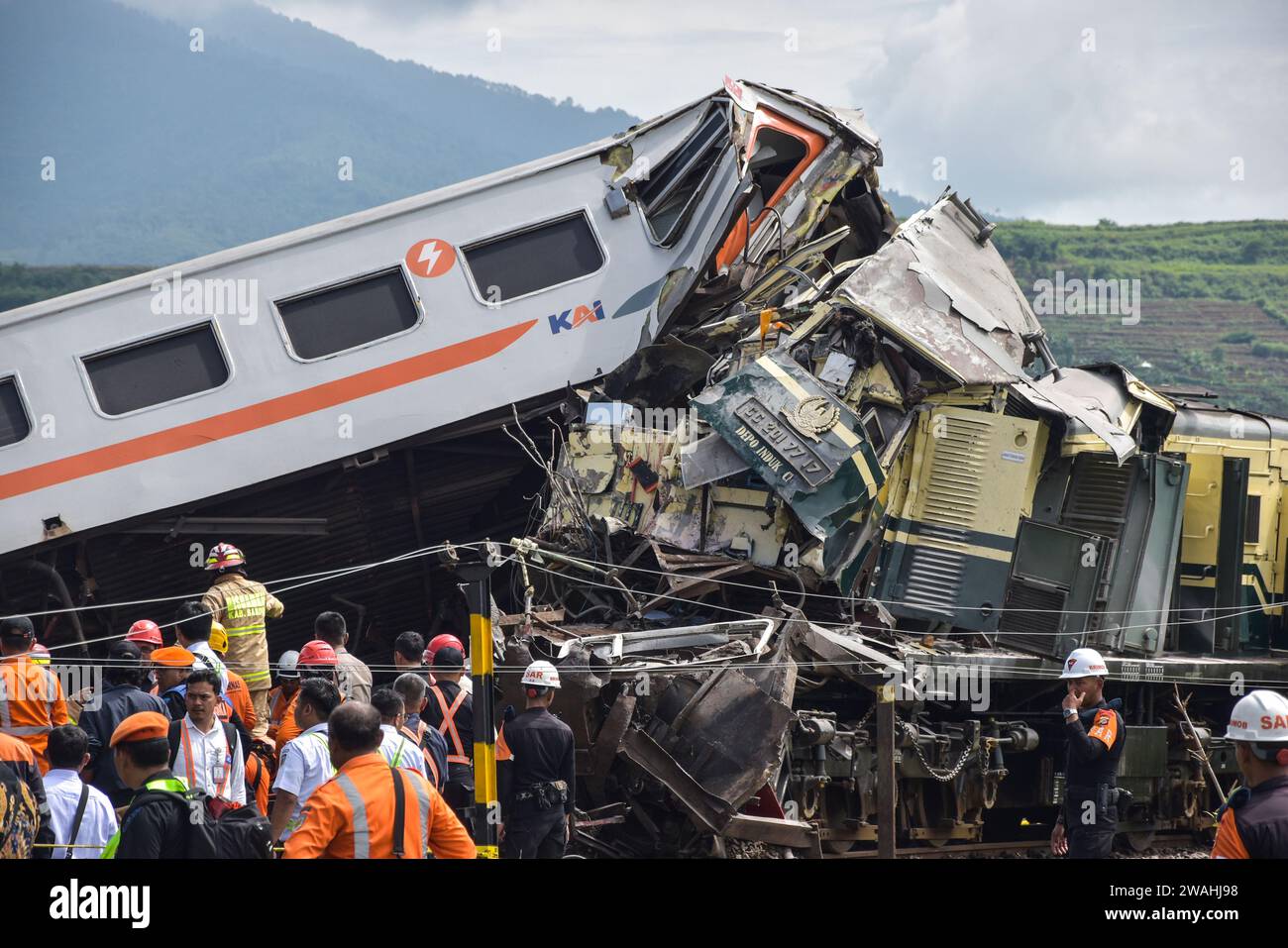Bandung Regency, West Java, Indonesia. 5th Jan, 2024. Officers ...