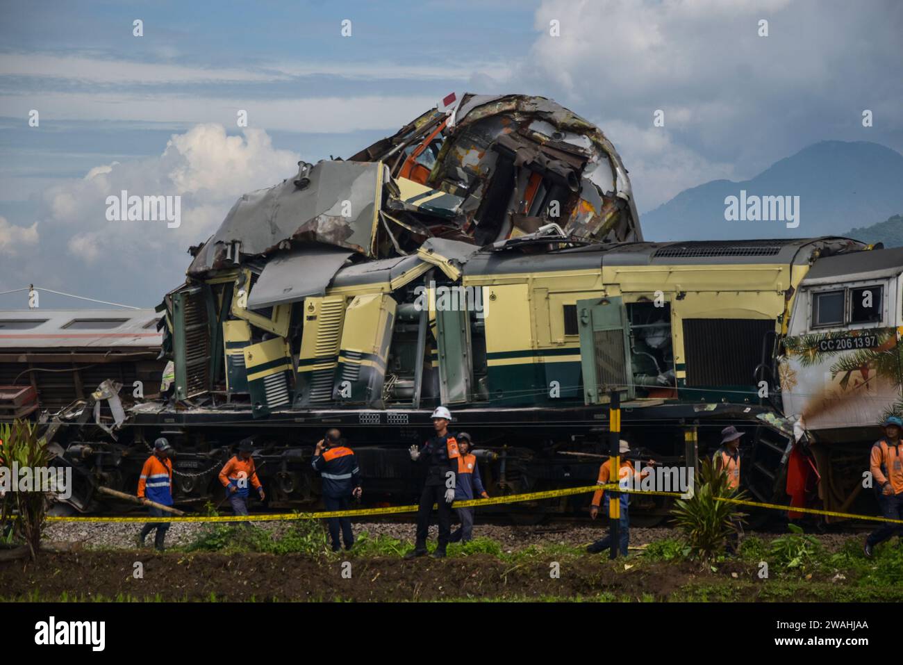 Bandung Regency, West Java, Indonesia. 5th Jan, 2024. Officers ...