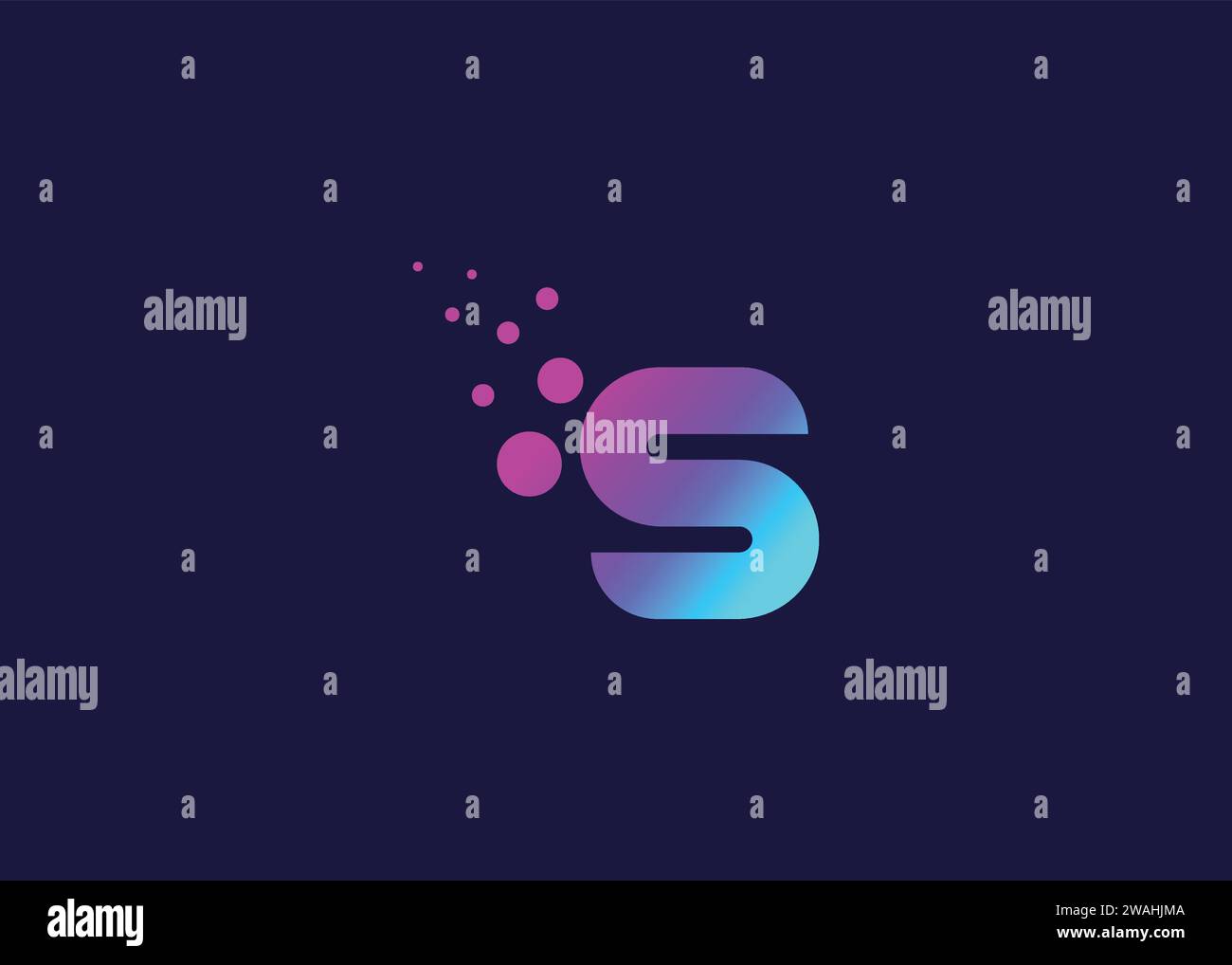 Letter S Technology vector monogram logo design template. Letter S ...