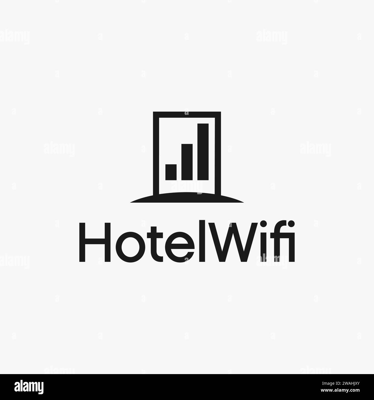 House, Hotel internet wireless signal logo icon vector template on ...