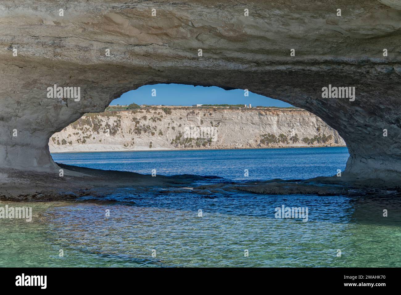 Hofriet Window at St. Peters Pools, Malta Stock Photo - Alamy