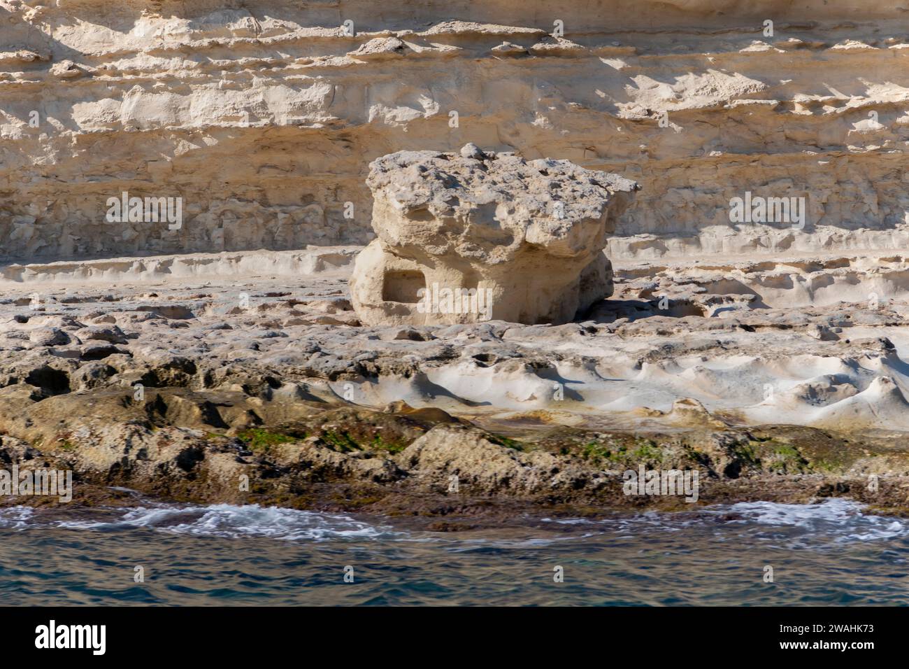 Rock Formations at St. Peters Pools, Malta Stock Photo - Alamy