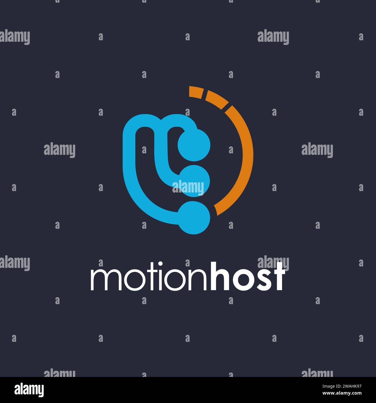 Letter m motion logo vector template on dark background Stock Vector ...
