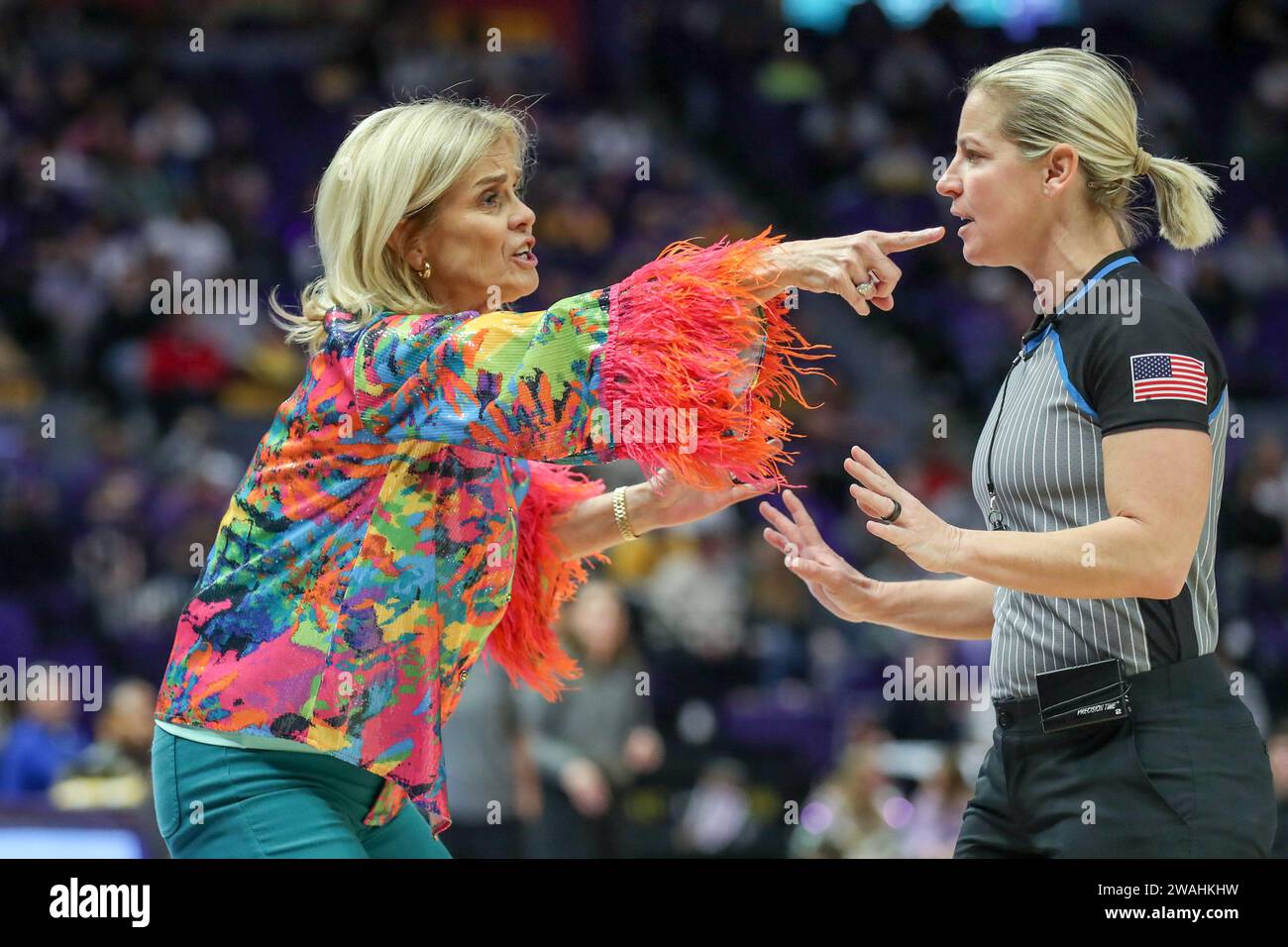 Baton Rouge, USA. 04th Jan, 2024. January 04, 2024: LSU Head Coach Kim ...