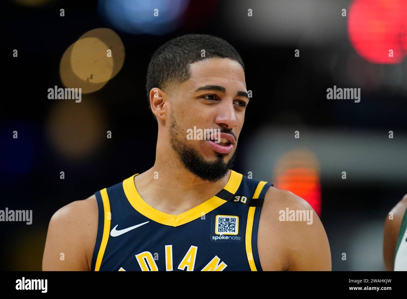 Indiana Pacers' Tyrese Haliburton in action during the second half of ...