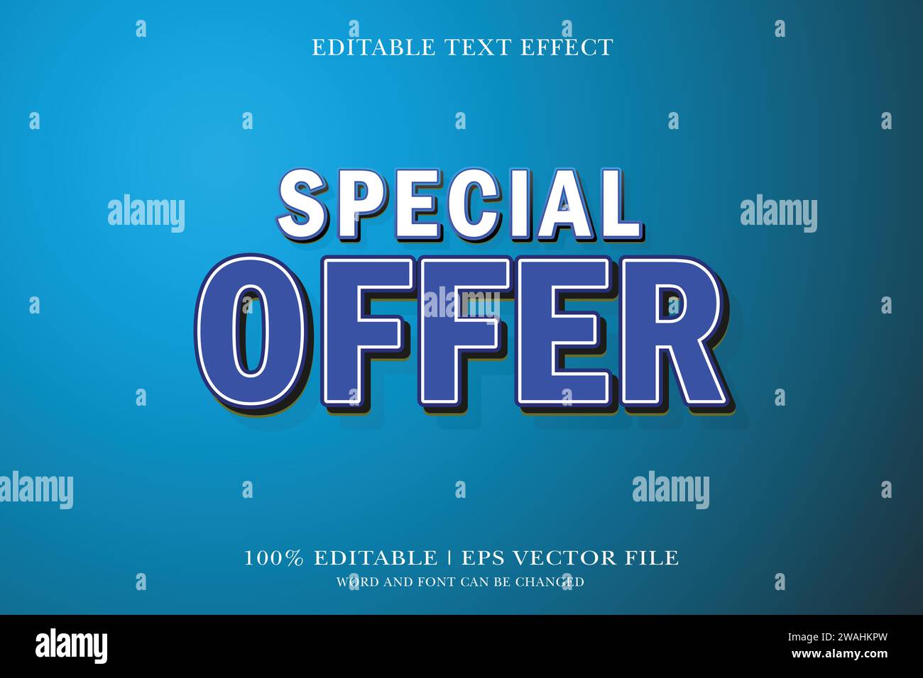 Special Offer, Editable text Effect with 3d vector design Stock Vector ...