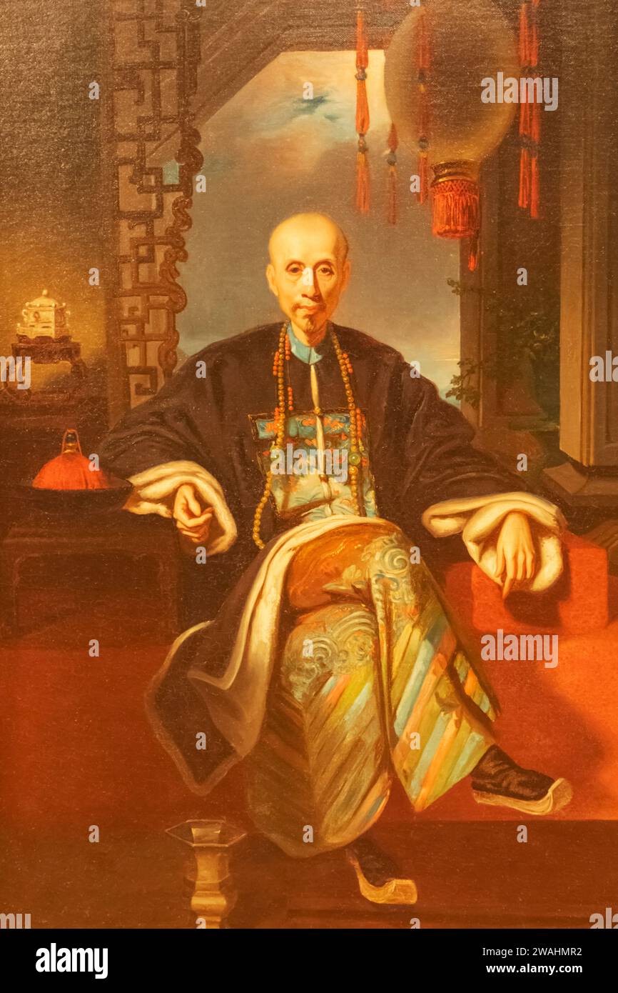 China, Hong Kong, Hong Kong Island, Maritime Museum, Portrait of The ...