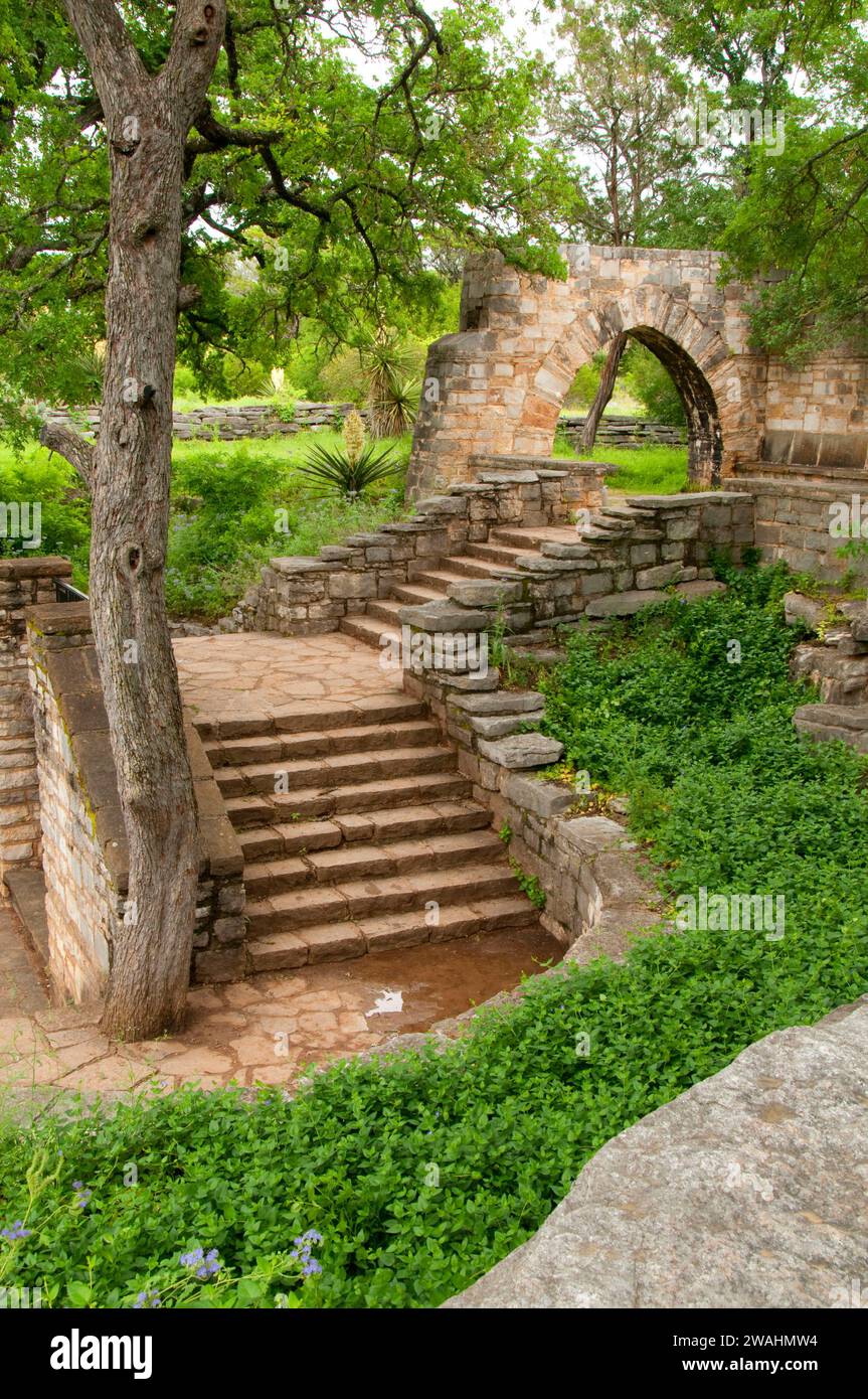 CCC (Civilian Conservation Corps) rockwork at Longhorn Caverns ...