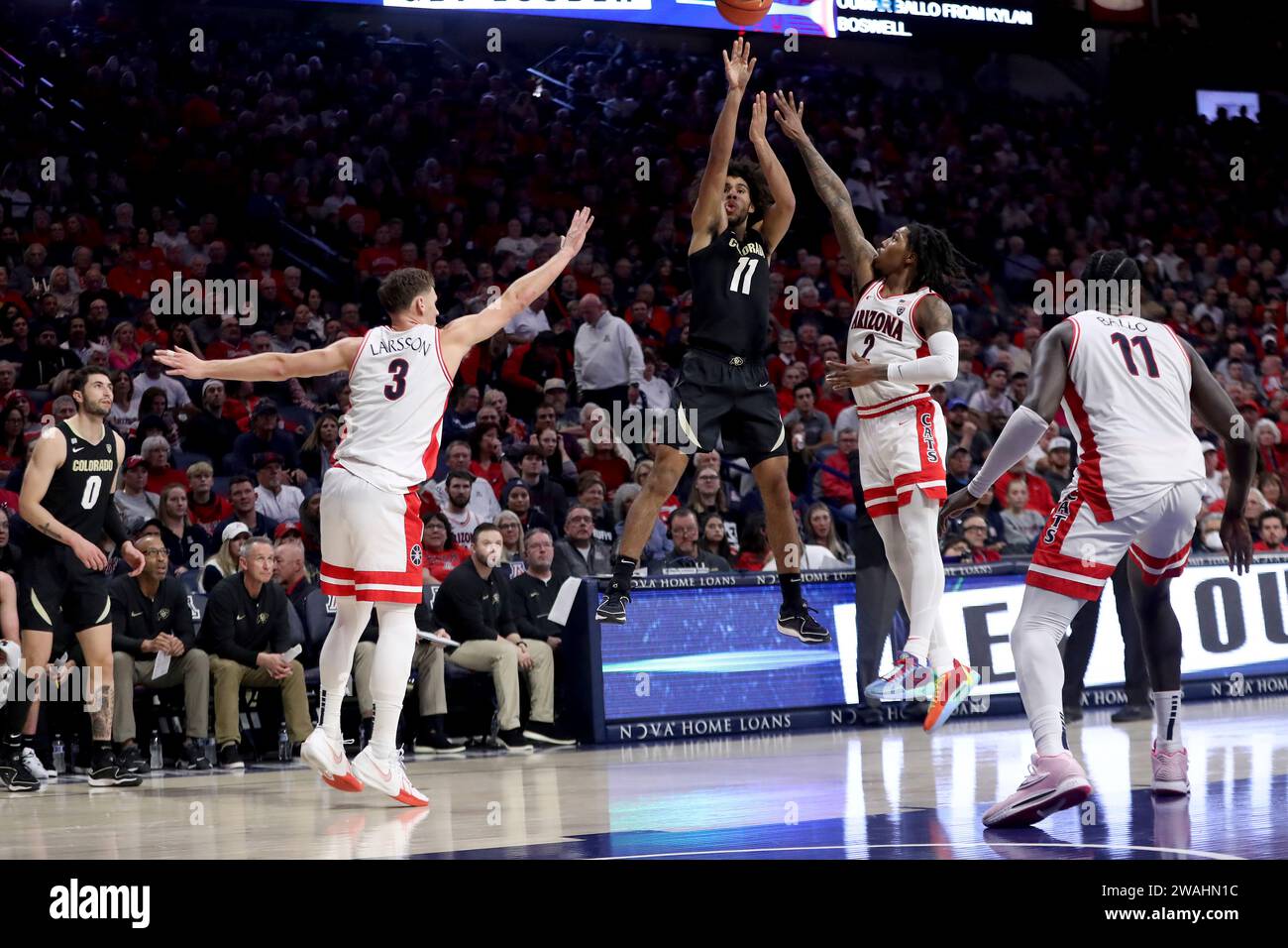 TUCSON, AZ - JANUARY 04: Colorado Buffaloes guard Javon Ruffin #11 ...