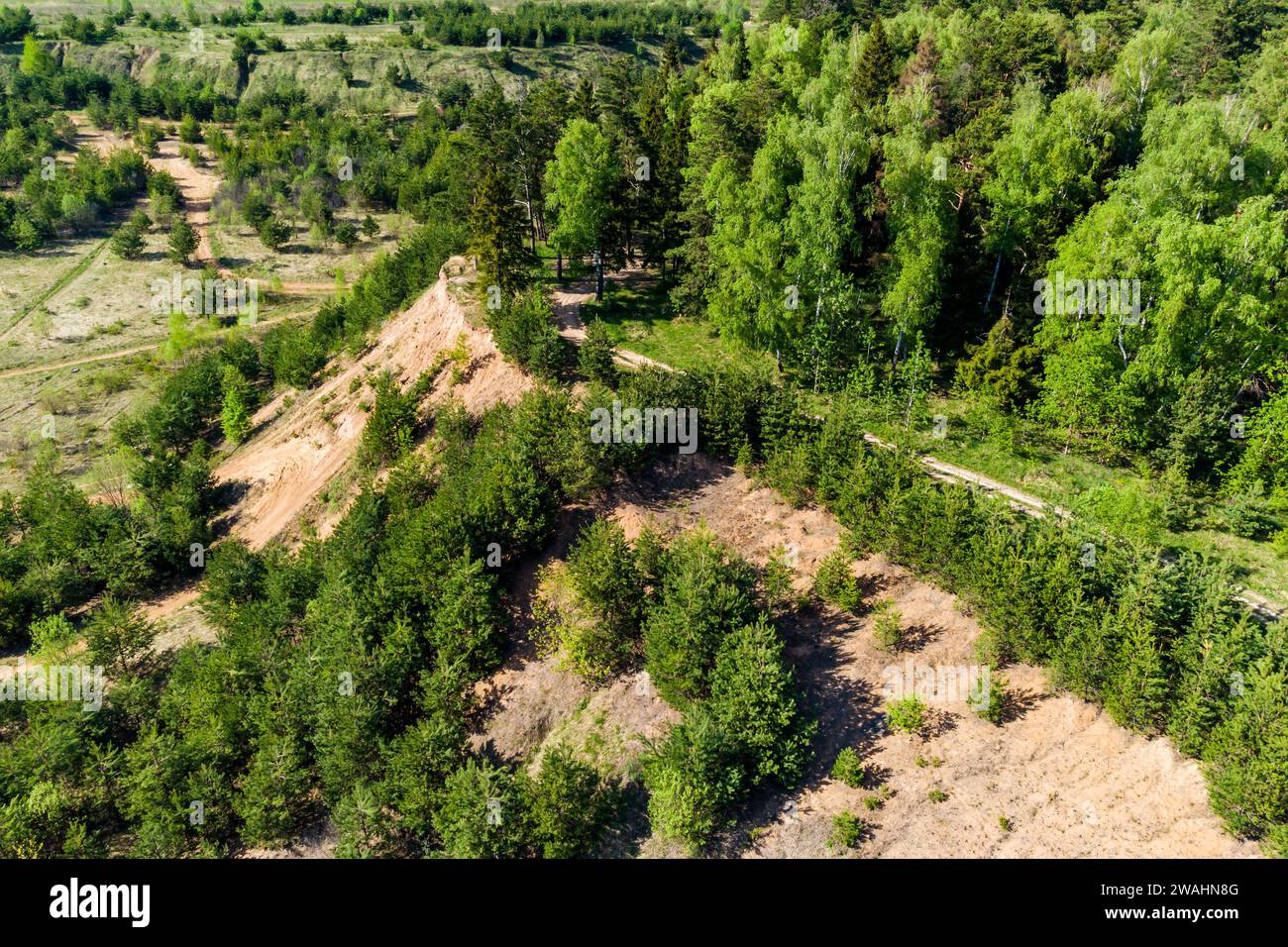 Aerial view abandoned sand quarry hi-res stock photography and images ...
