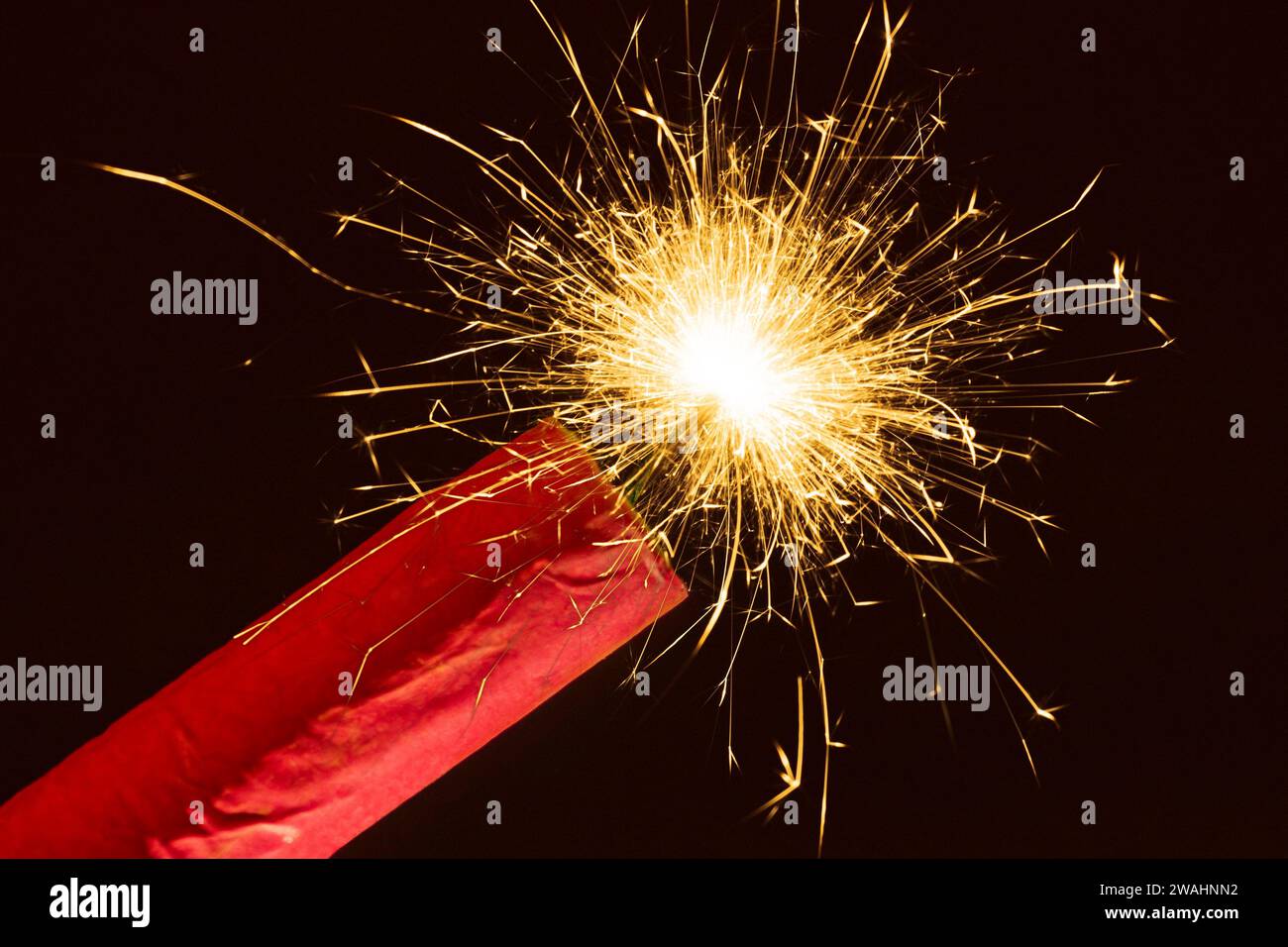 Ignited firework, firecracker, firecracker with burning fuse Stock ...