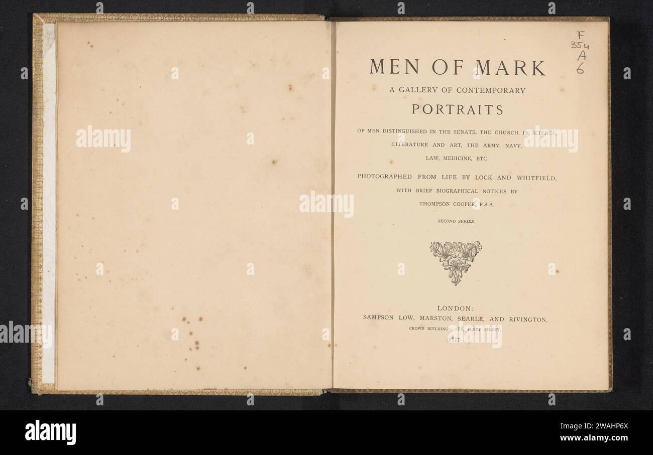 Men of mark, Thompson Cooper, 1877 book London paper. linen (material ...