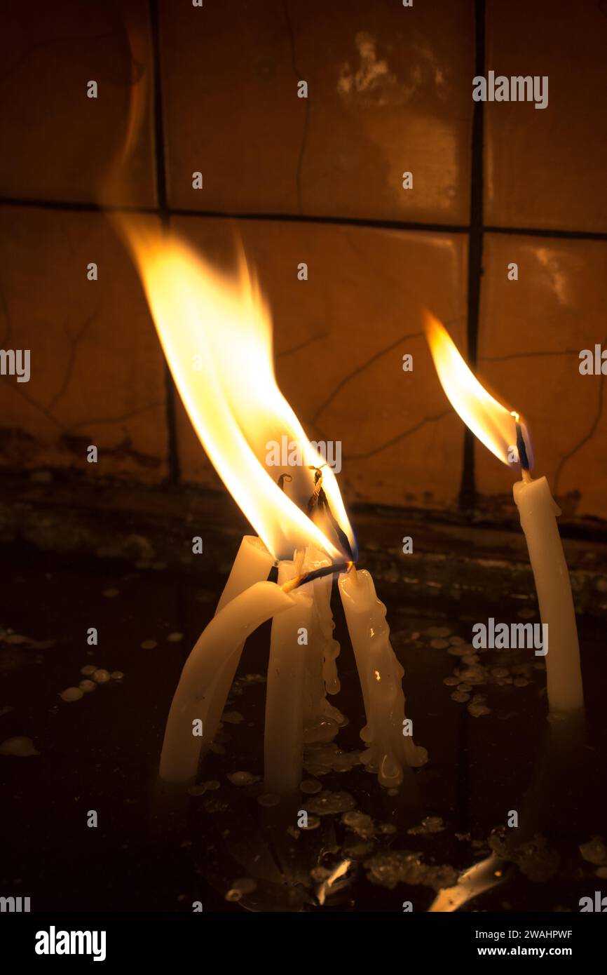 Candle burning paper hi-res stock photography and images - Alamy
