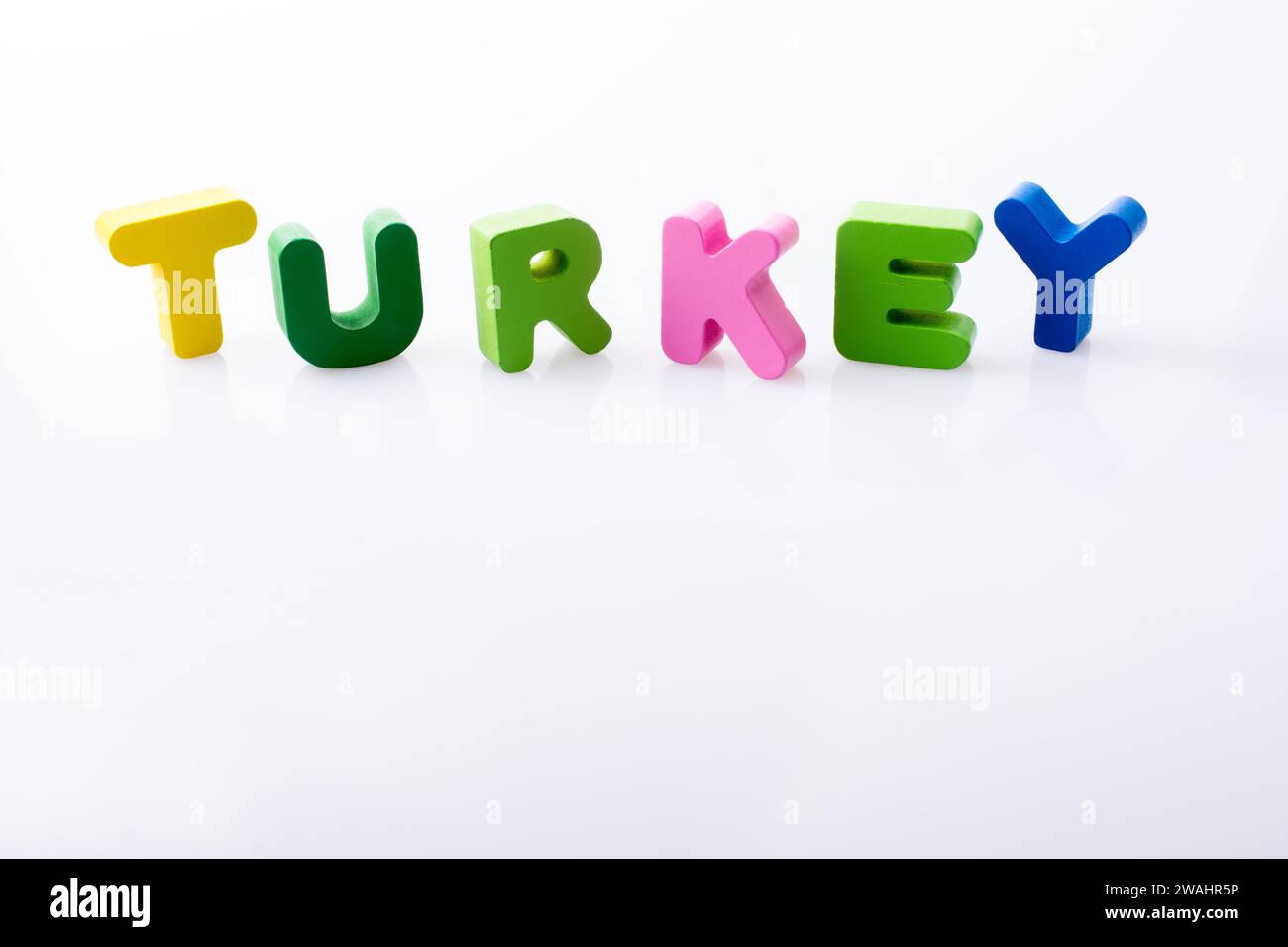 The word TURKEY written with colorful letter blocks Stock Photo - Alamy