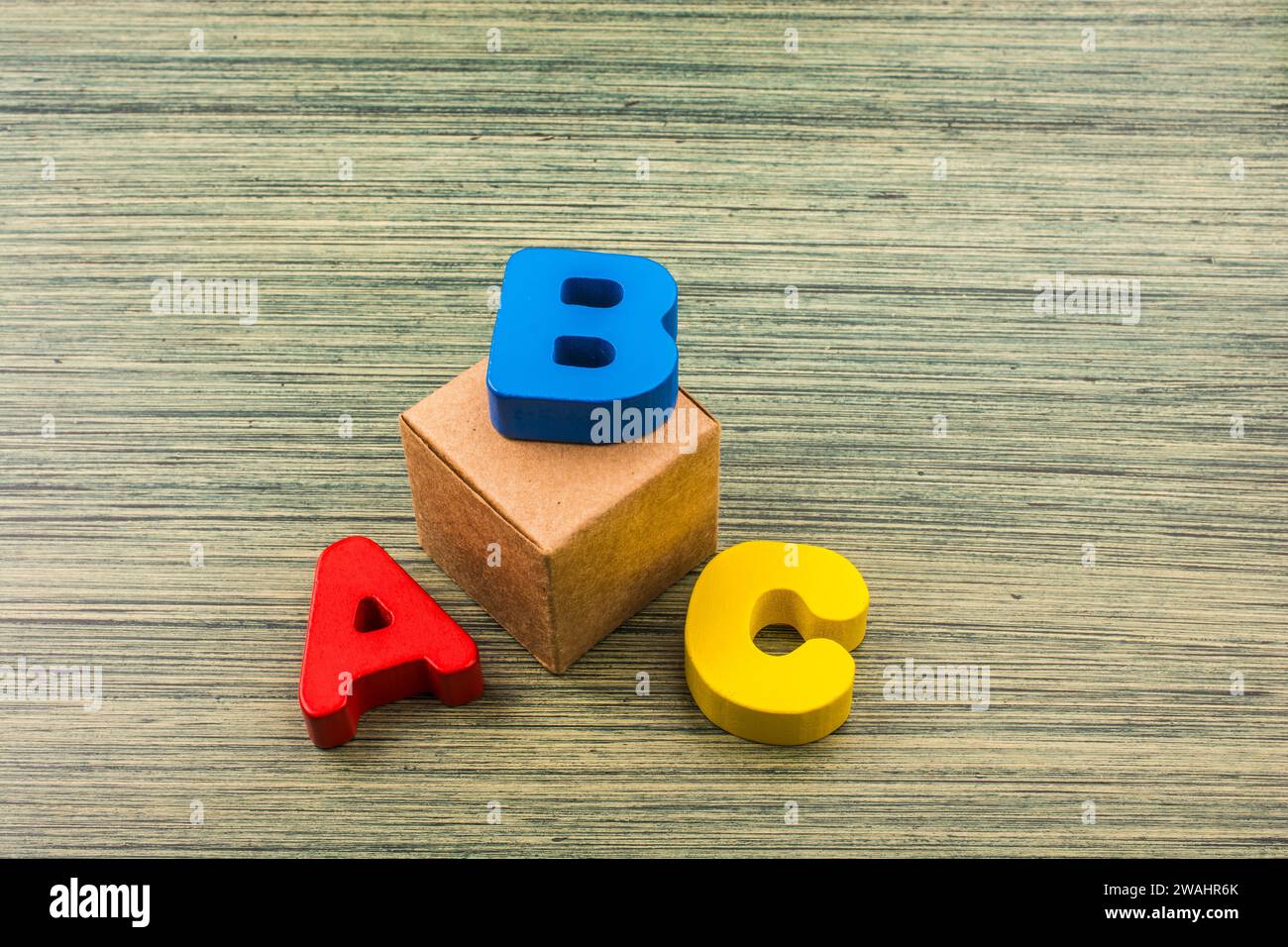 Colorful ABC Letters of Alphabet made of wood Stock Photo - Alamy