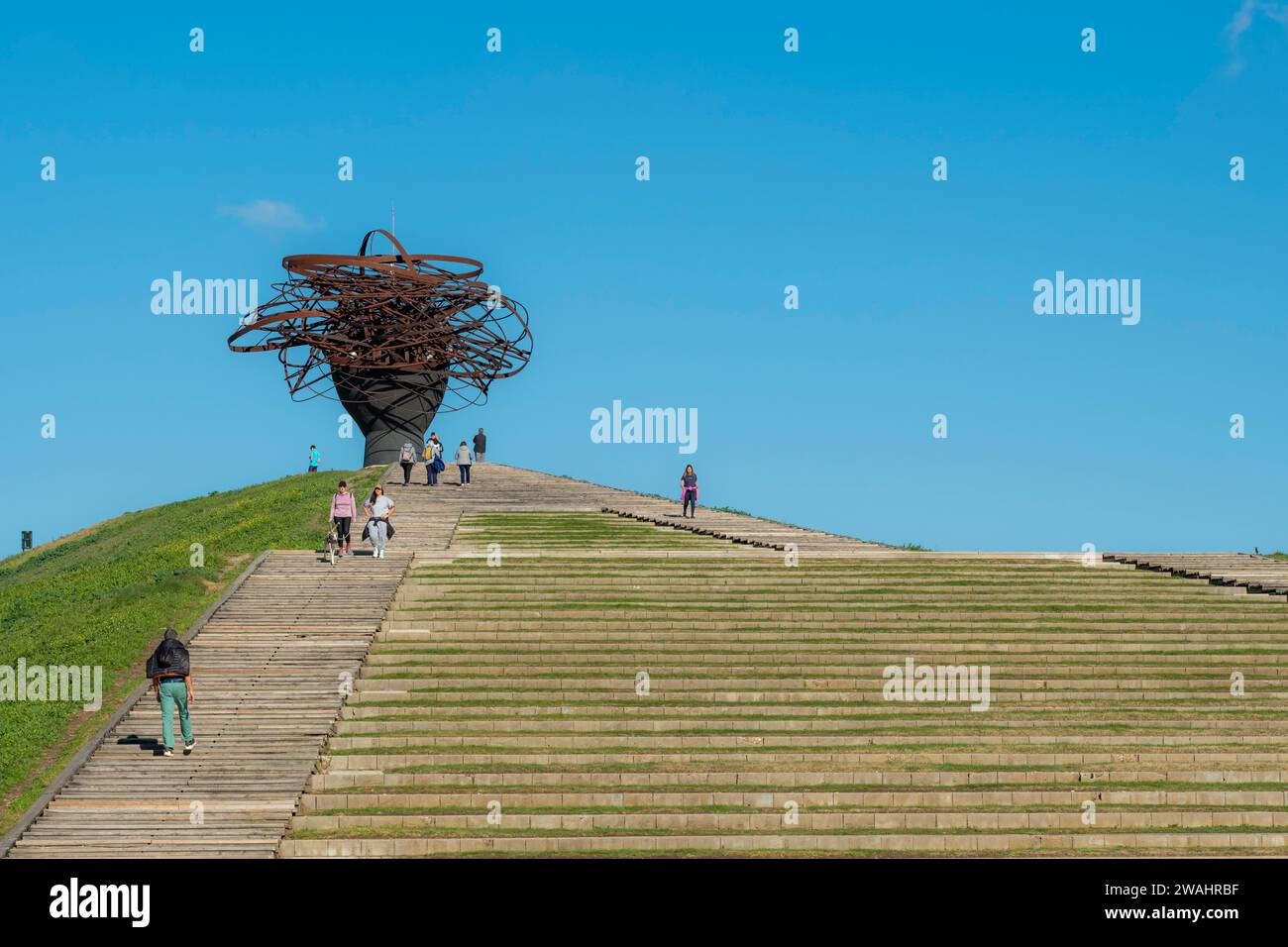 Sculpture La Dama del Manzanares created by the Valencian artist Manolo ...