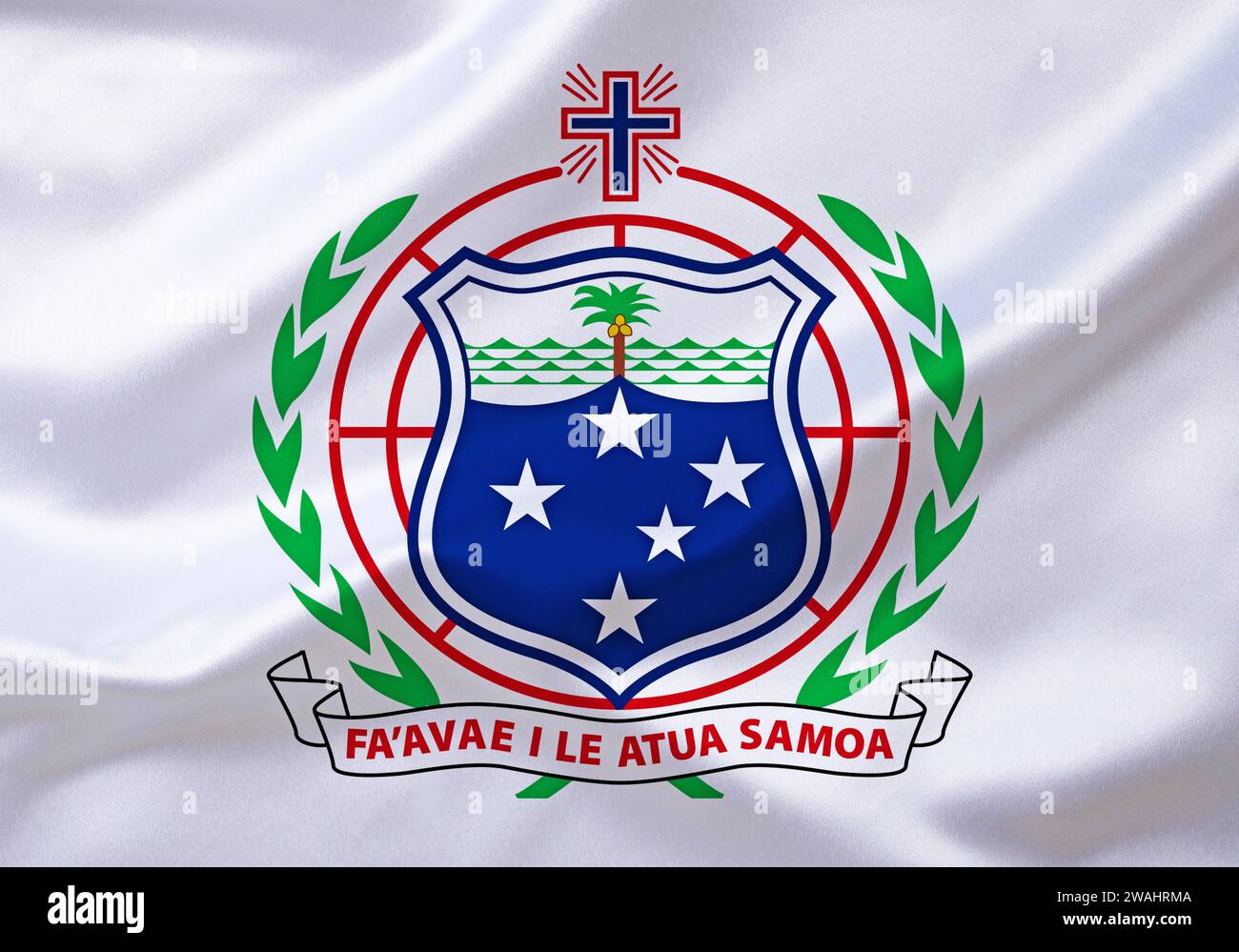 The coat of arms of Samoa, Oceania, country in Polynesia, Studio Stock ...