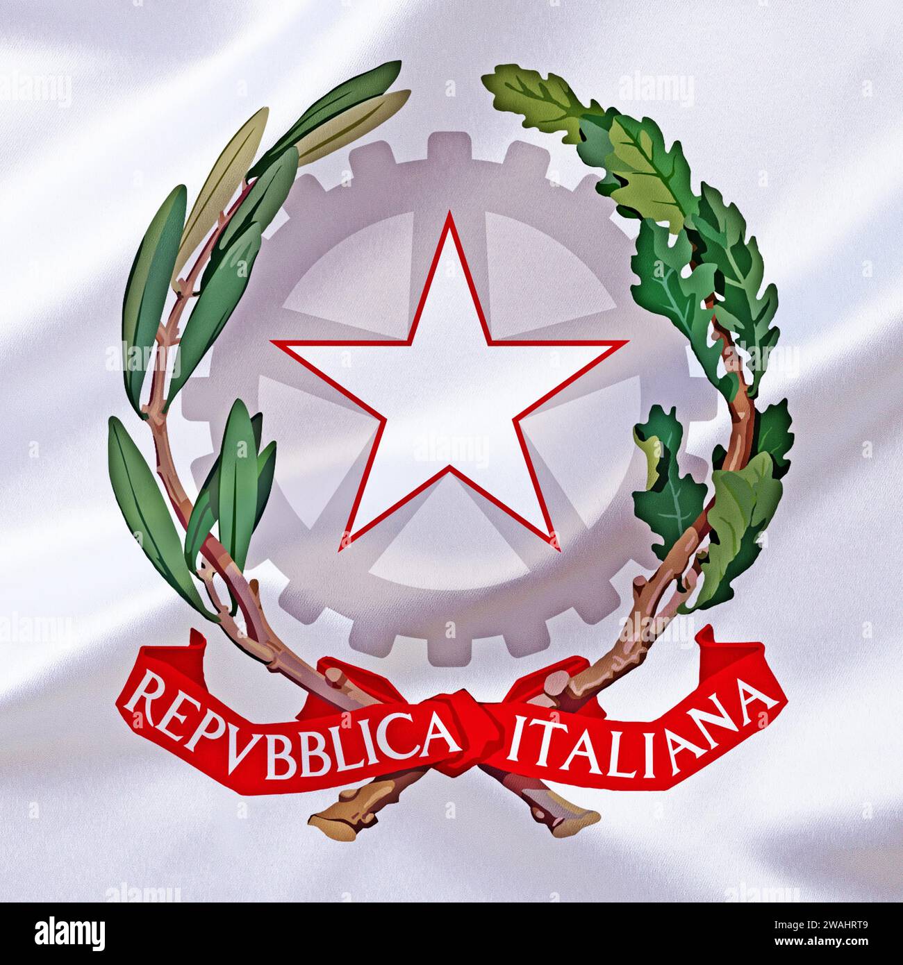 The coat of arms of Italy, Europe, EU, Studio Stock Photo - Alamy