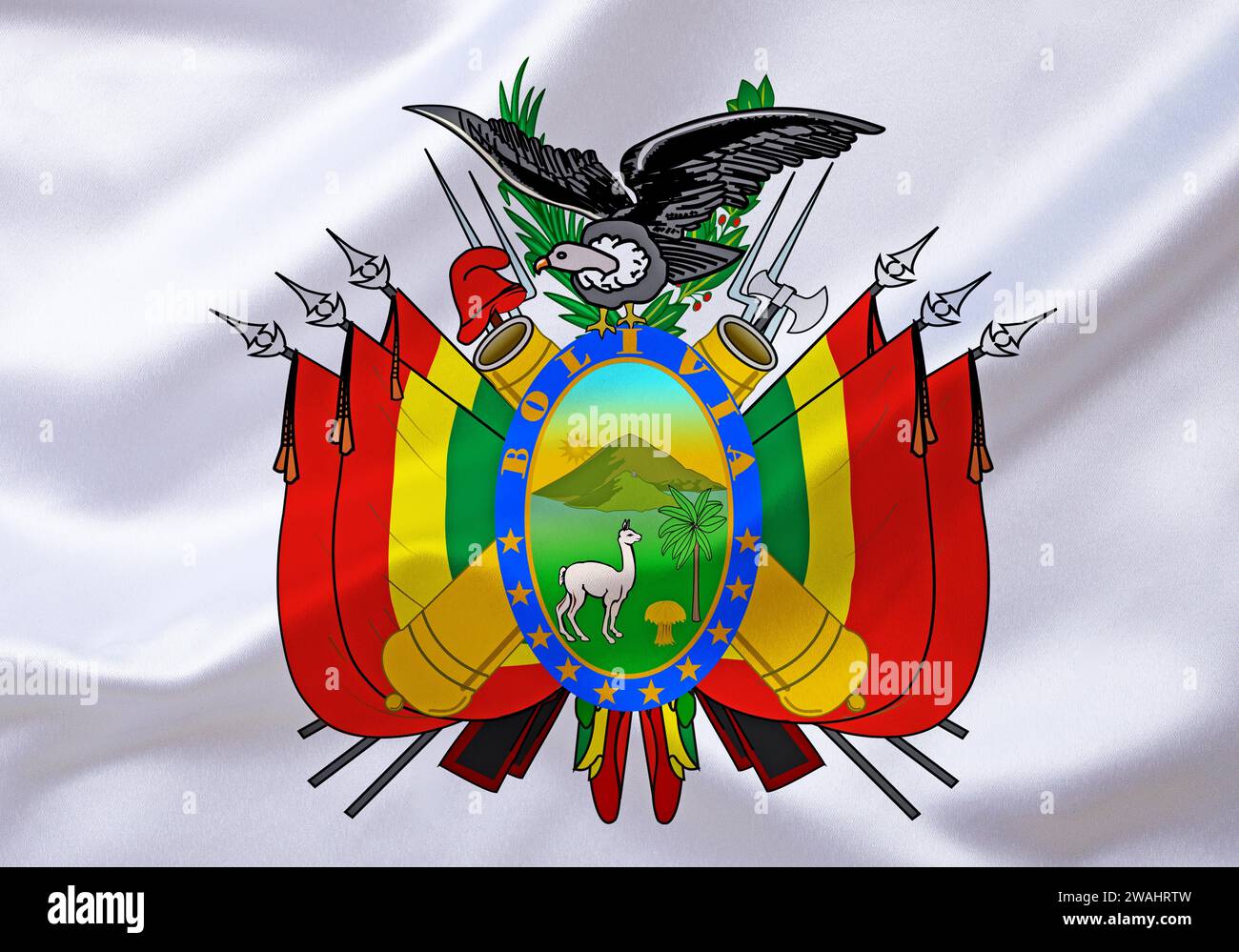 The coat of arms of Bolivia, country in South America, Studio Stock ...