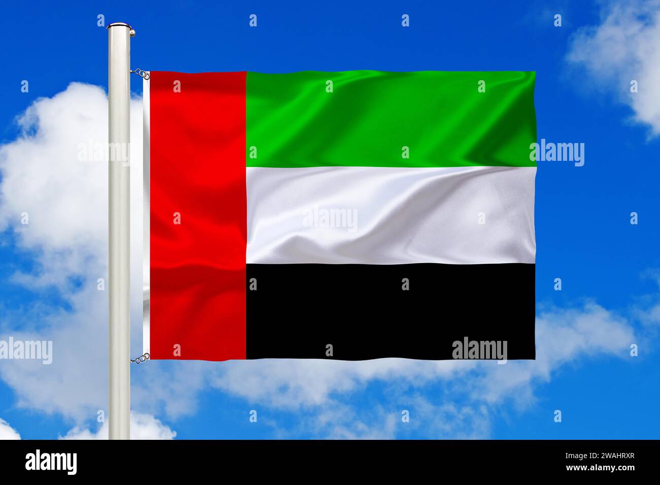National flag of United Arab Emirates, UAE, Studio Stock Photo - Alamy