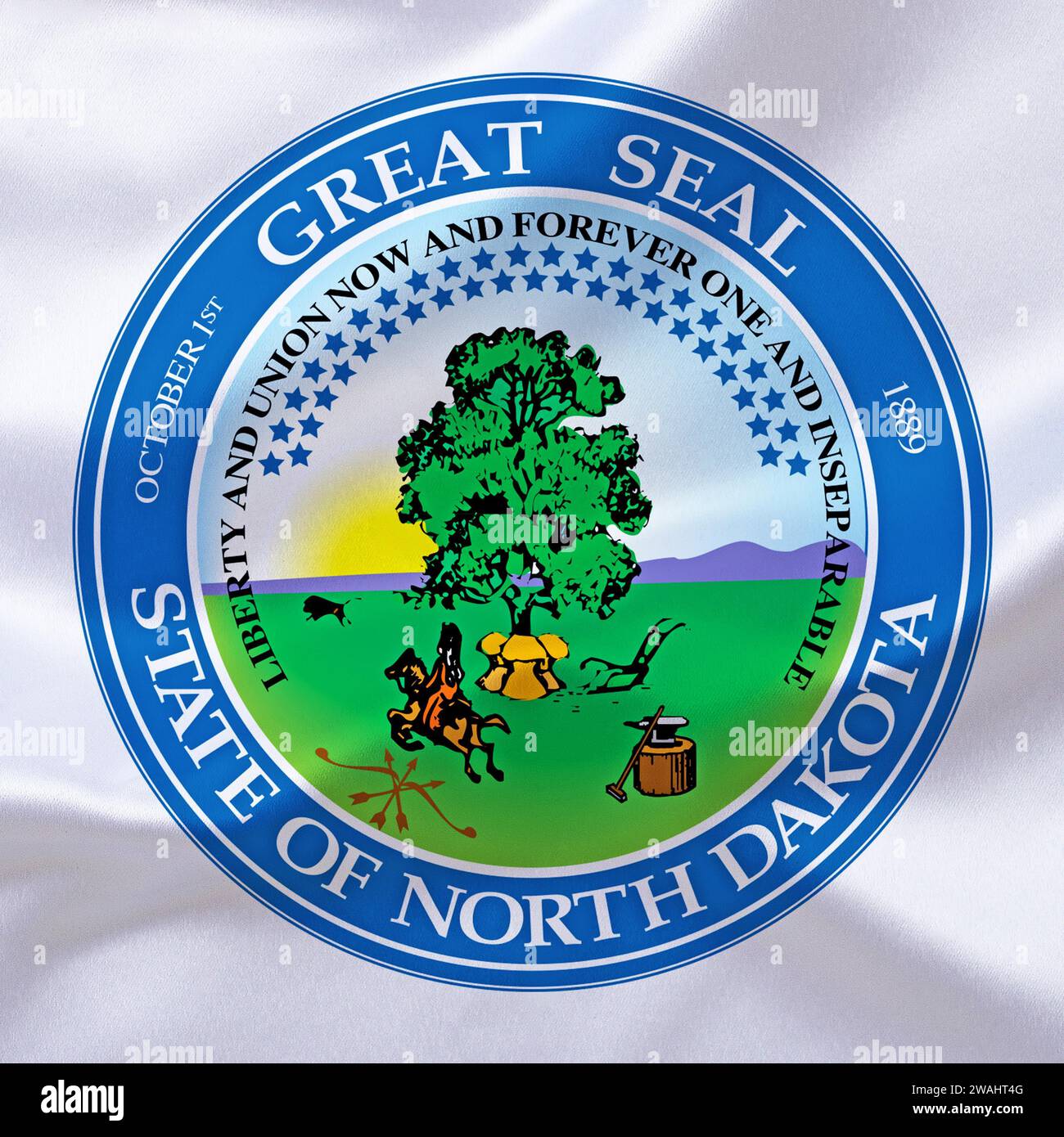 The coat of arms of North Dakota, Studio Stock Photo - Alamy