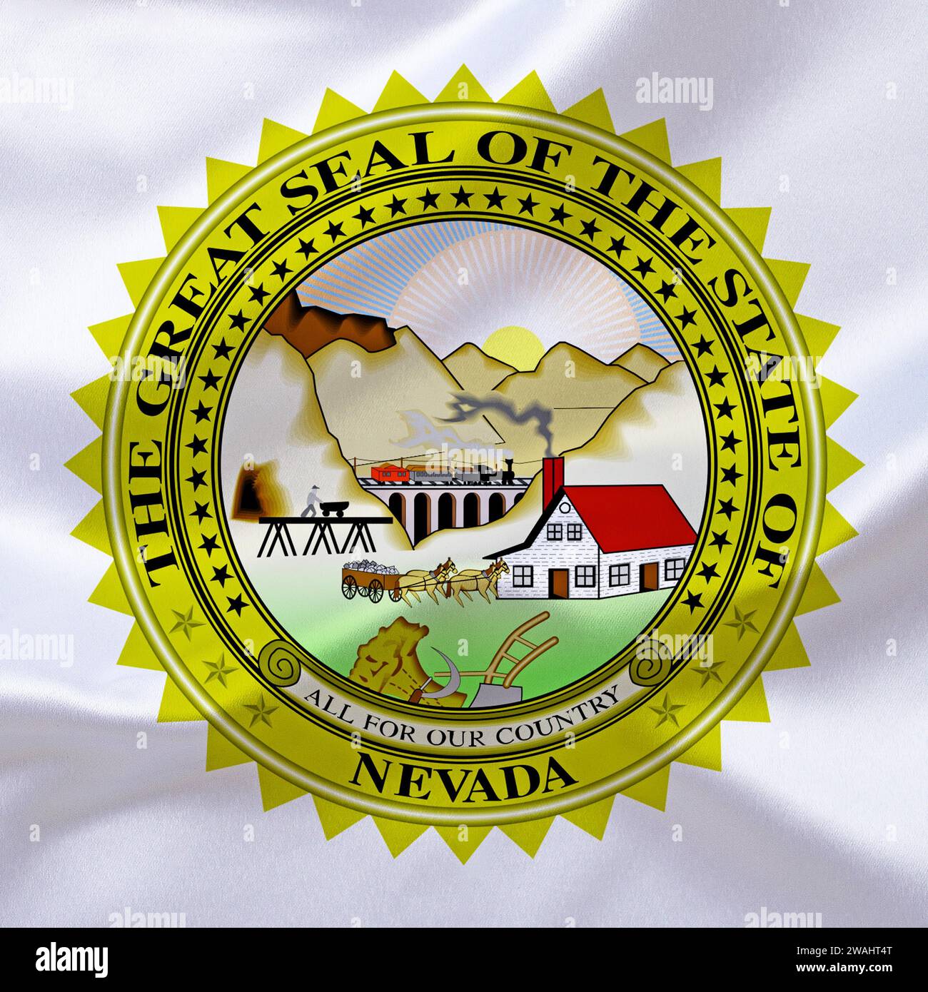 USA, The coat of arms of Nevada, state of the Stock Photo - Alamy