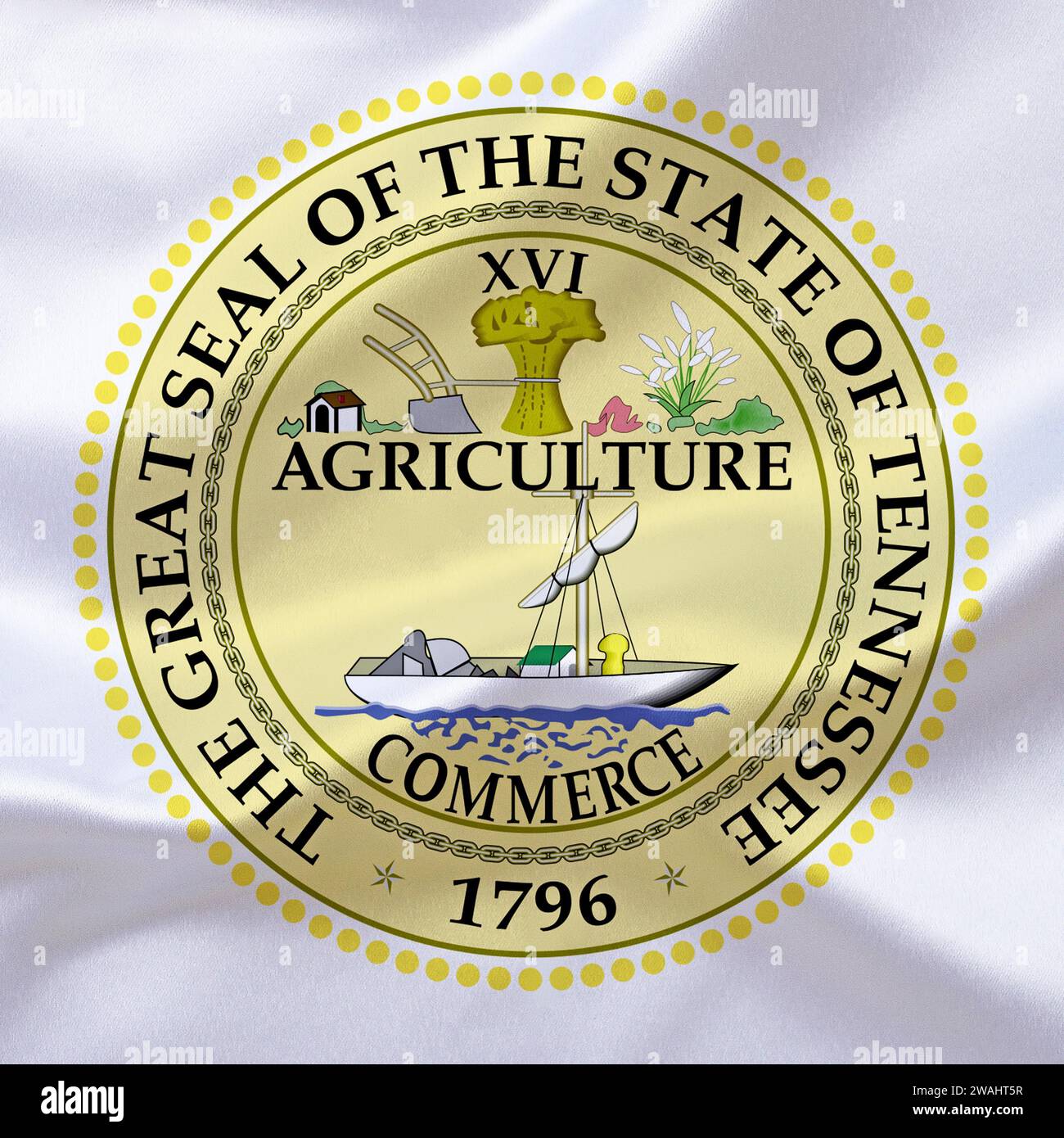 USA, The coat of arms of Tennessee, state of the Stock Photo - Alamy