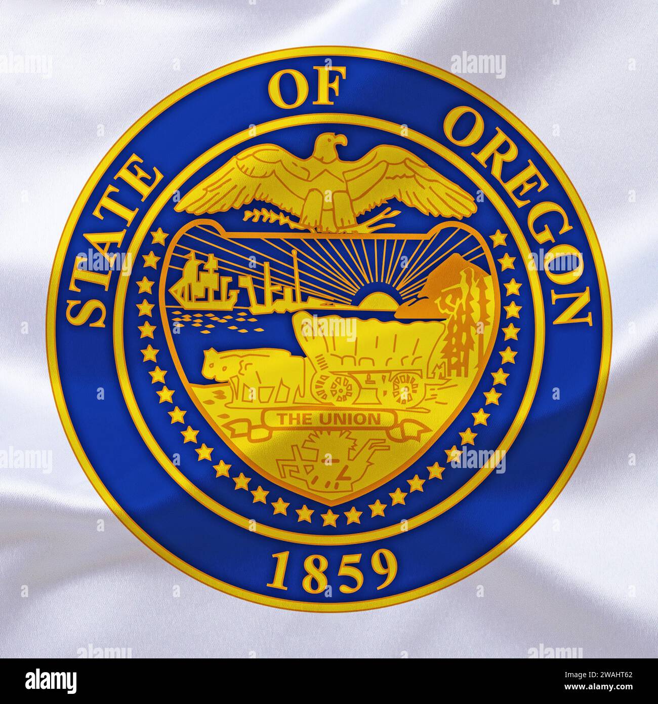 USA, The coat of arms of Oregon, state of the Stock Photo - Alamy