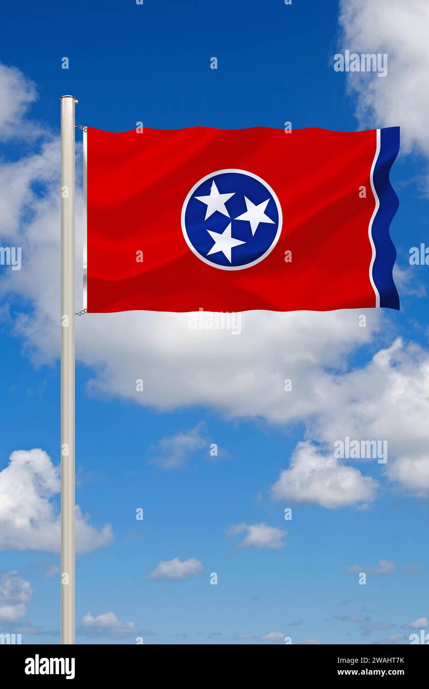 The flag of Tennessee, USA, Studio Stock Photo - Alamy