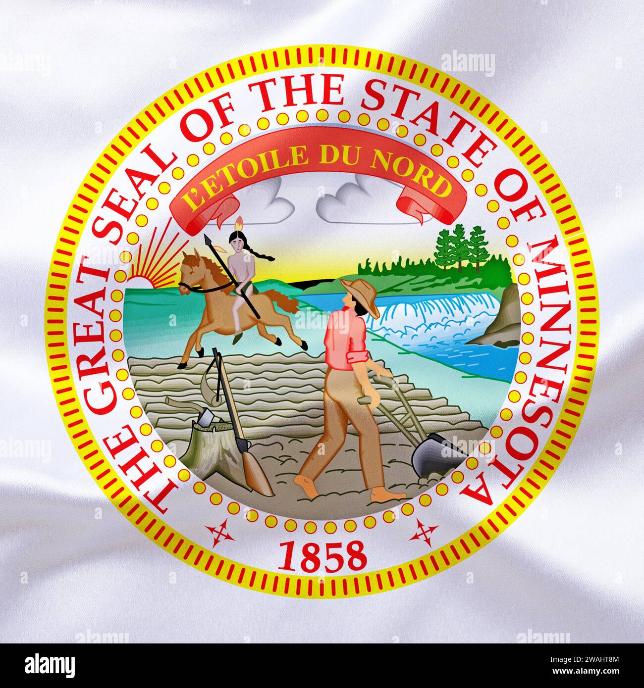 USA, The coat of arms of Minnesota, state of the Stock Photo - Alamy