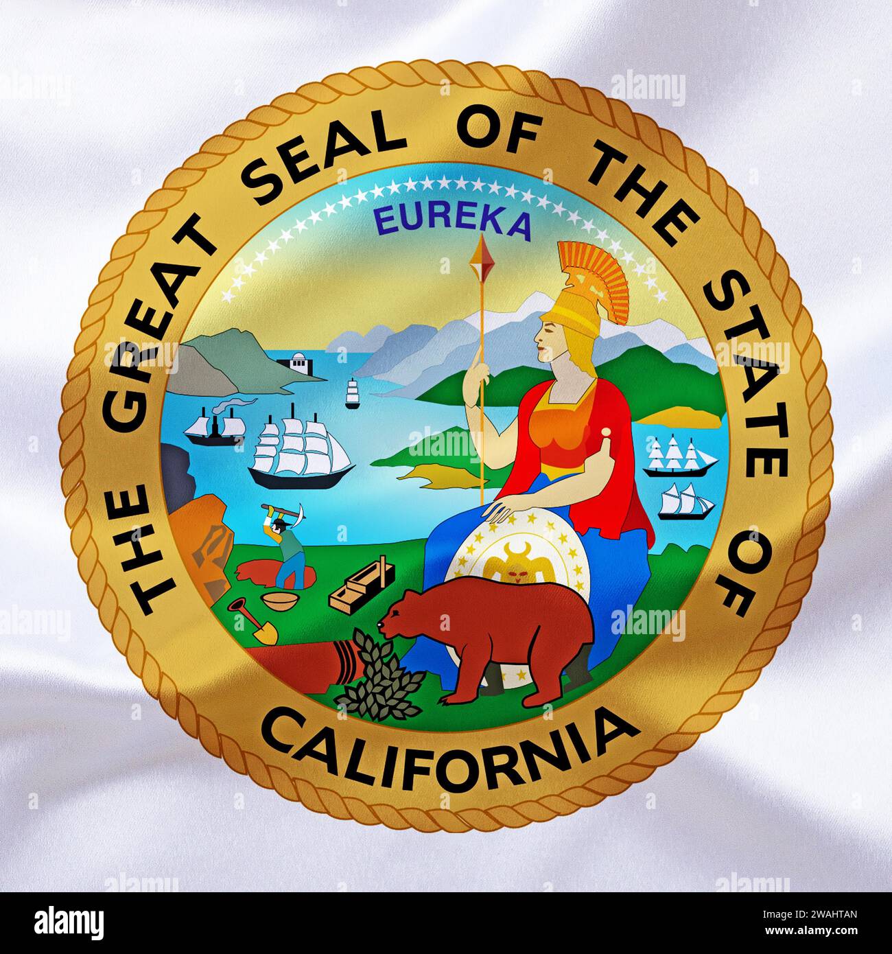 USA, The coat of arms of California, State of the USA, California ...