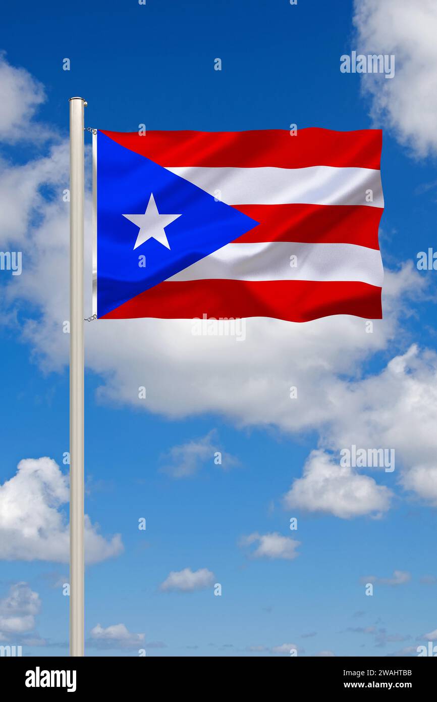 The flag of Puerto Rico, Studio Stock Photo - Alamy