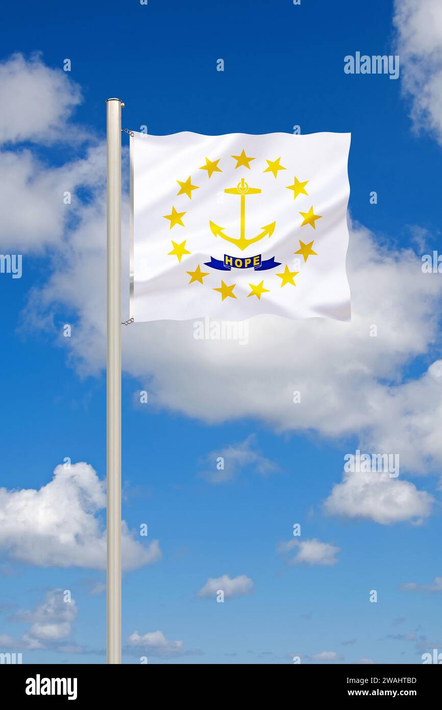 The flag of Rhode Island, Studio Stock Photo - Alamy