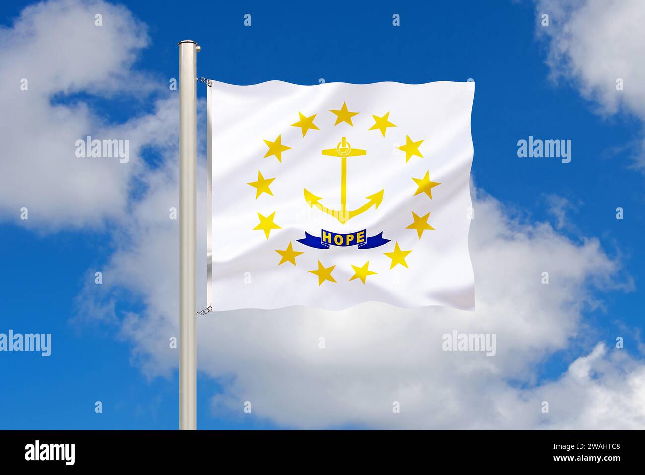 The flag of Rhode Island, Studio Stock Photo - Alamy